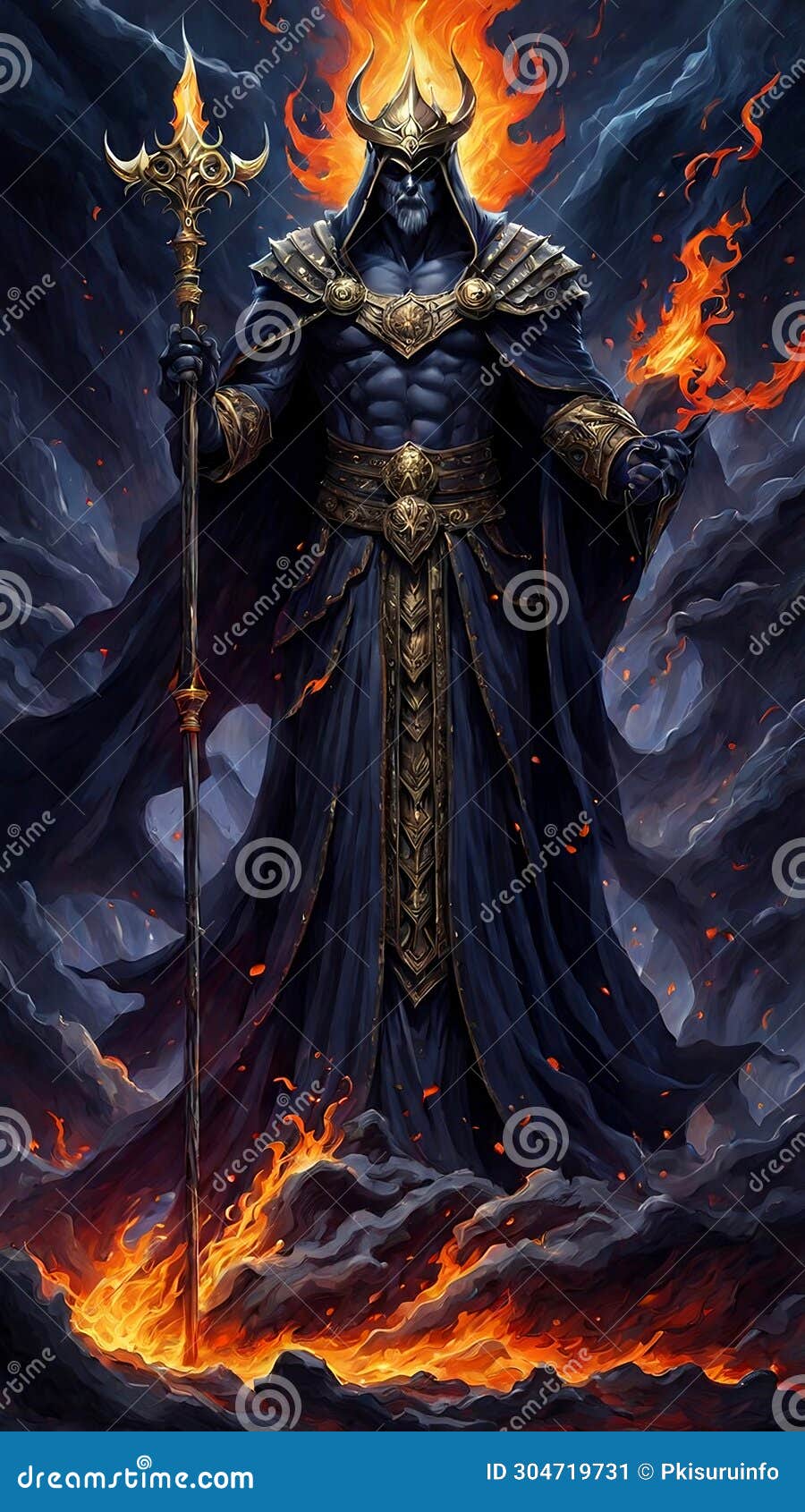 Deus Da Morte a Mitologia Grega Do Submundo Ilustração Stock ...