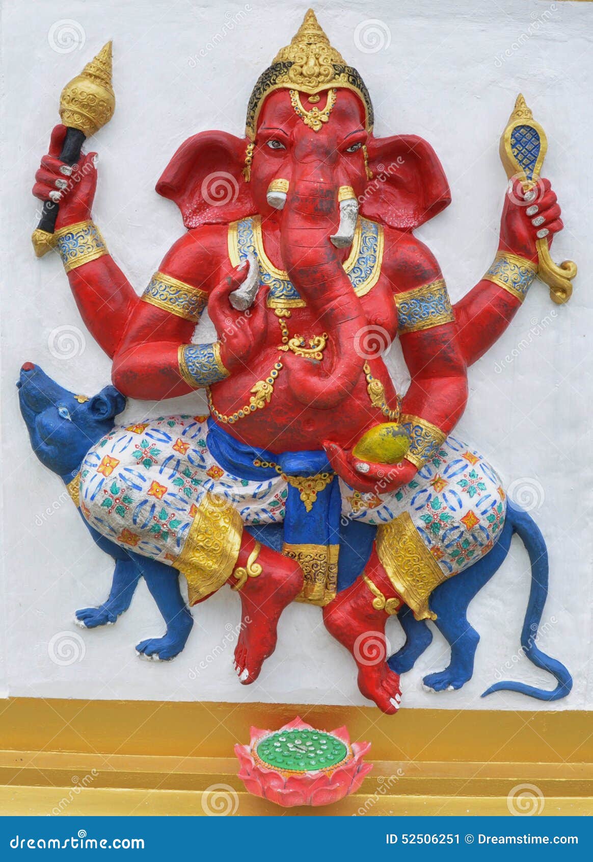 Deus Hindu do ganesha imagem de stock. Imagem de senhor - 52506251