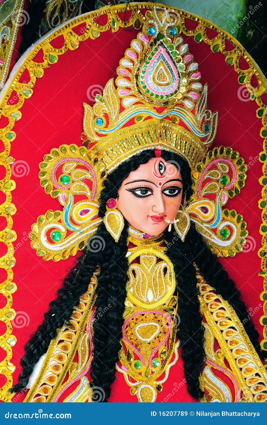 Deusa de Durga imagem de stock. Imagem de potência, afiado - 16207789