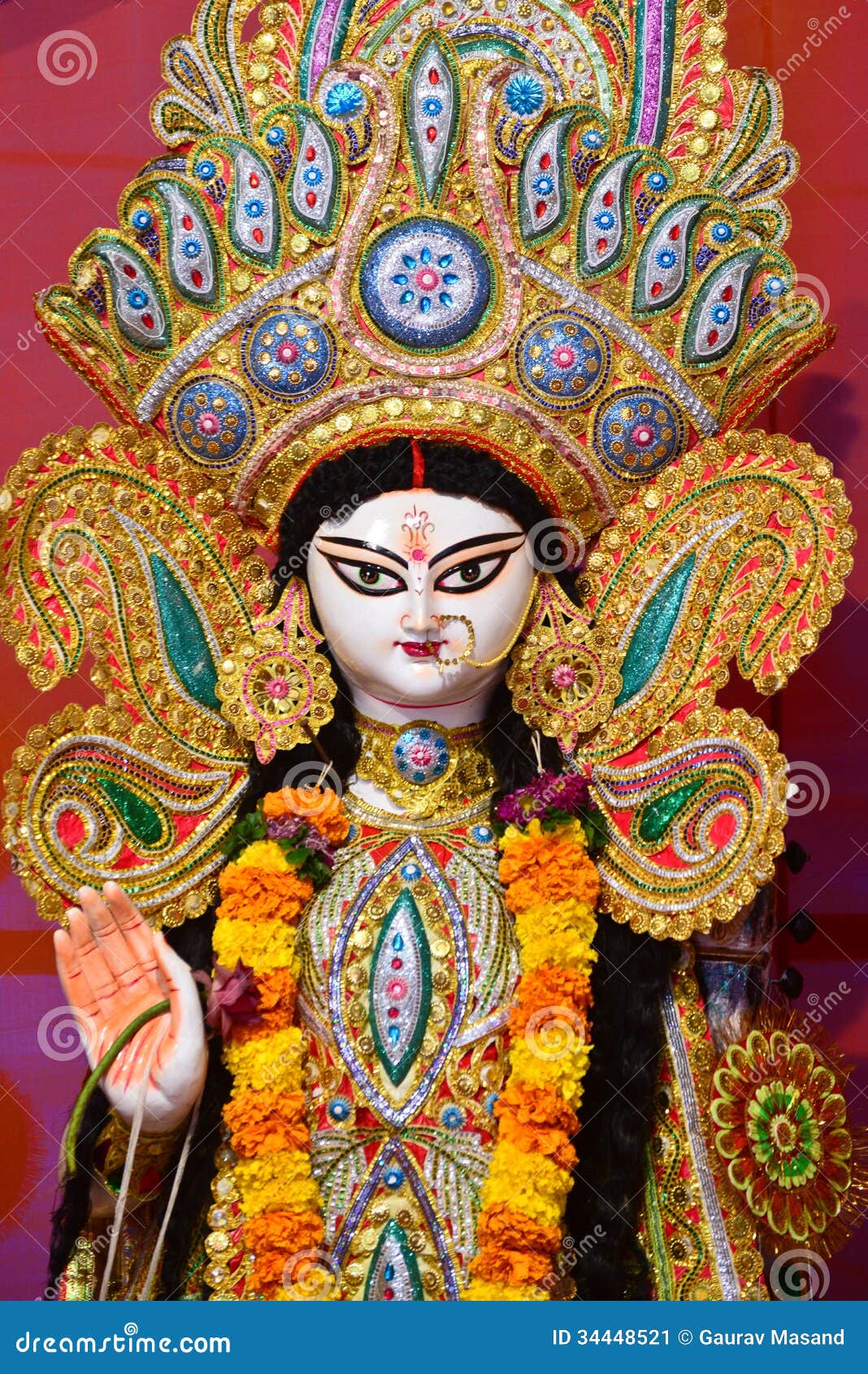 Deusa Durga imagem de stock. Imagem de réplica, tâmil - 34448521