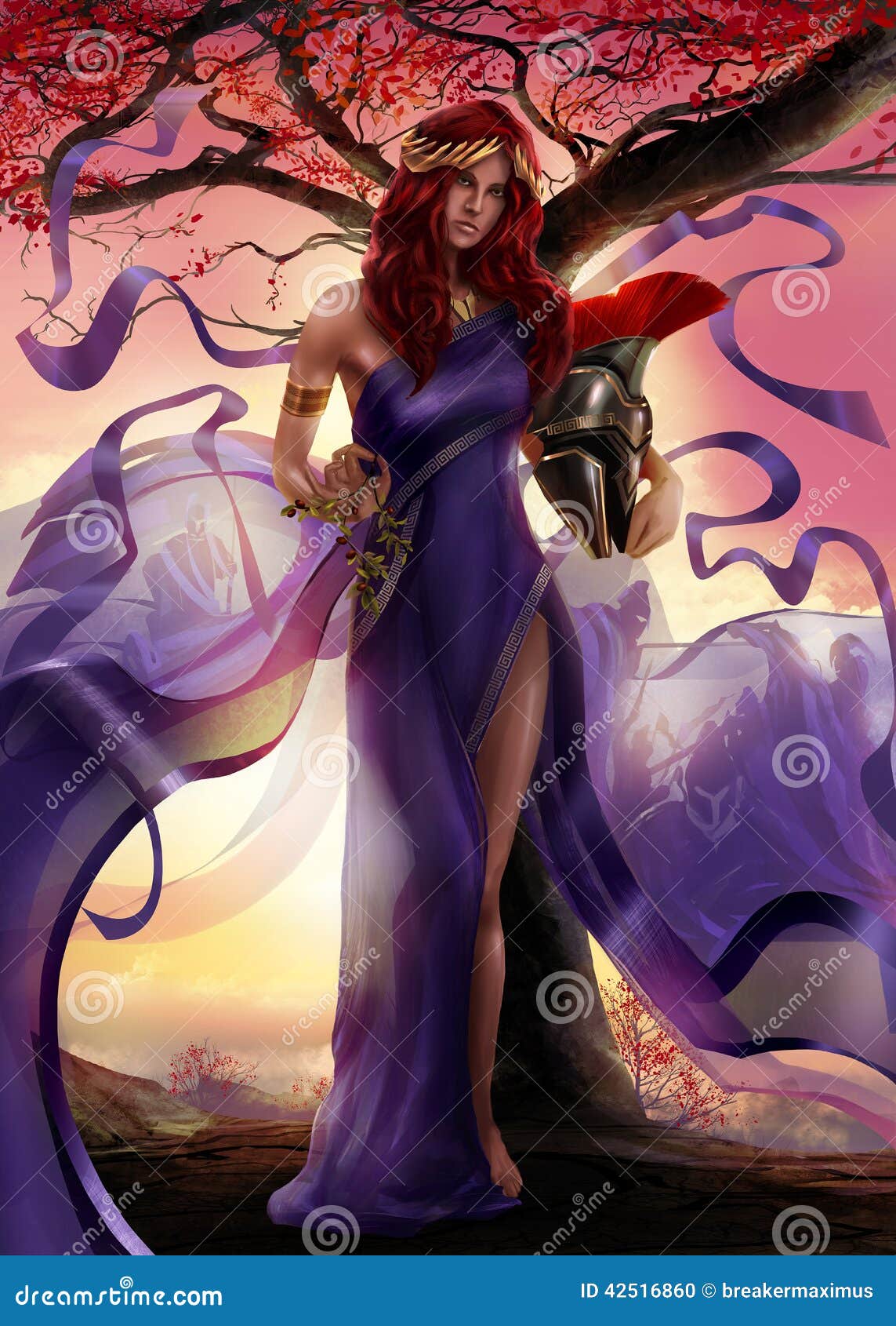 Deusa grega Athena ilustração stock. Ilustração de deusa - 42516860