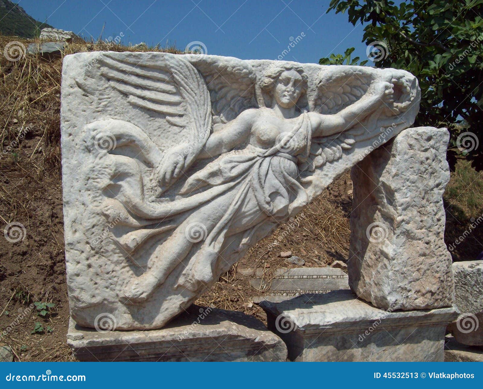 Deusa Nike Em Ephesus Turquia Imagem de Stock - Imagem de pedra ...