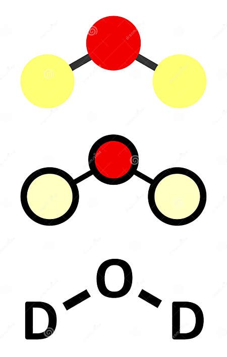 Deuterium Oxide (heavy Water) Molecule Stock Vector - Illustration of ...