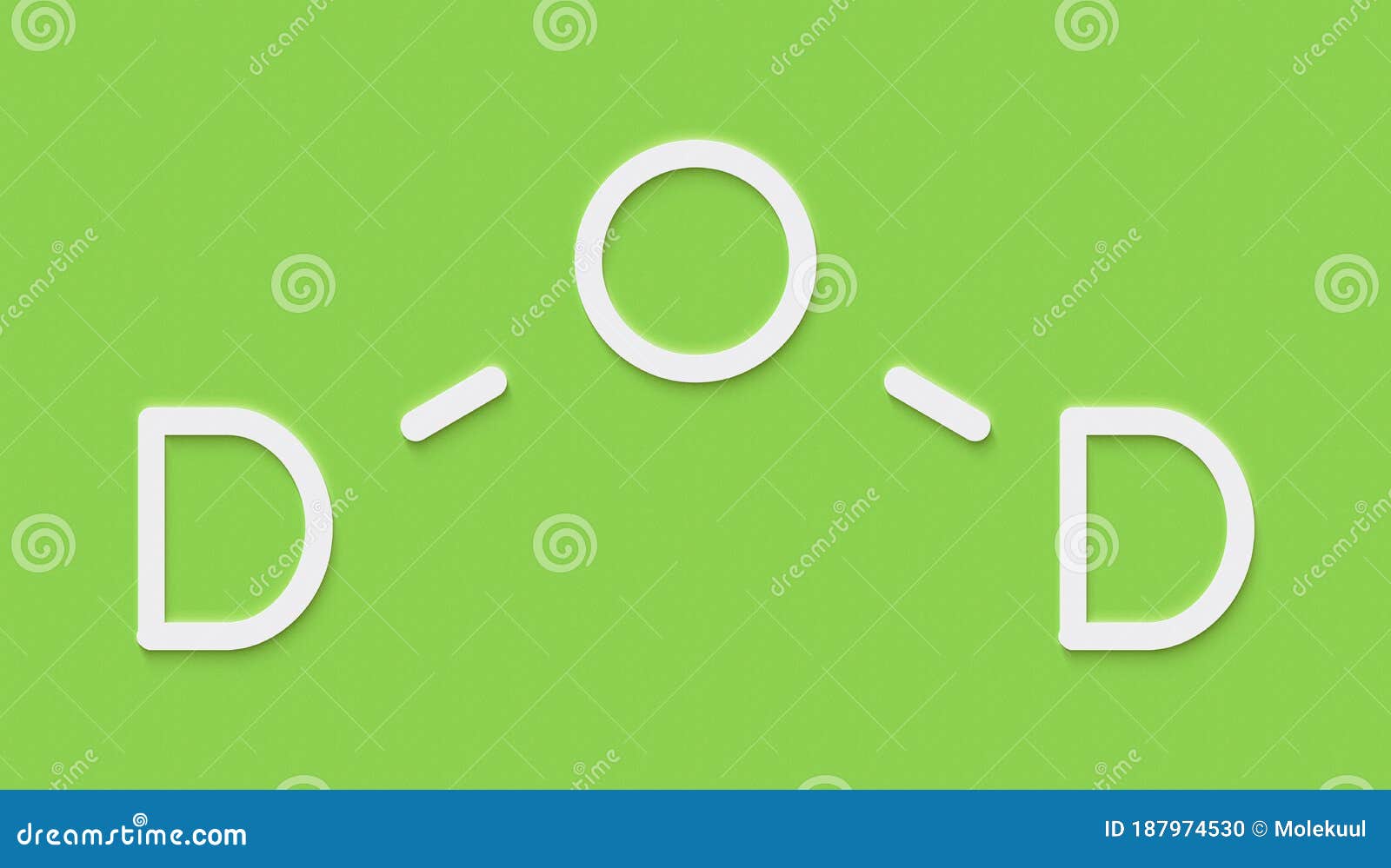 Deuterium Oxide Heavy Water Molecule. Skeletal Formula. Stock ...