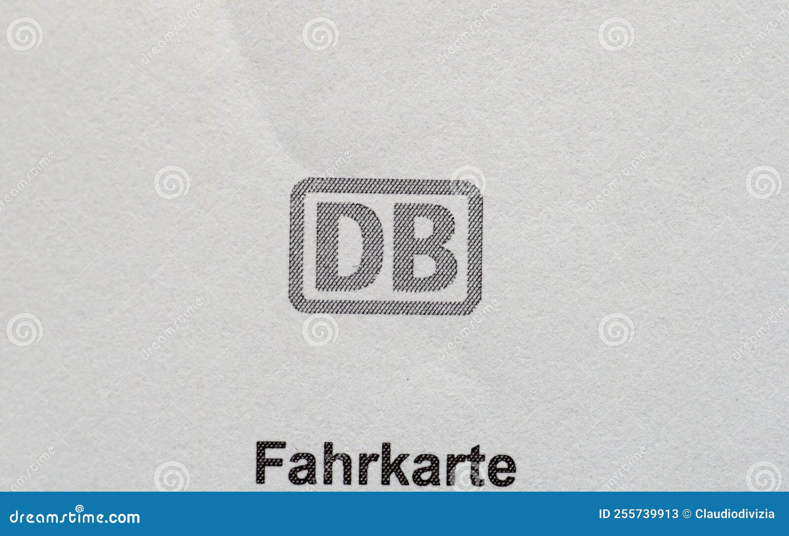 Deutsche Bahn Sign on Train Ticket Editorial Stock Photo - Image of ...