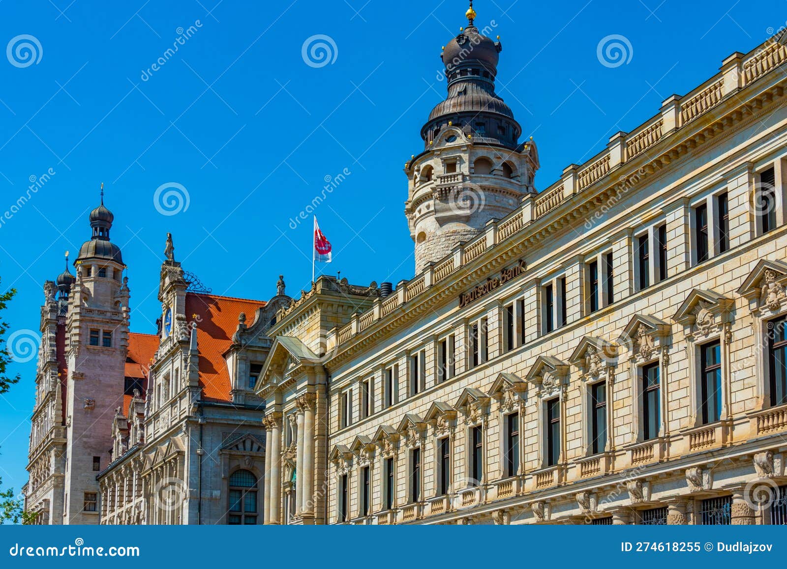 Deutsche Bank in German Town Leipzig Editorial Image - Image of ...