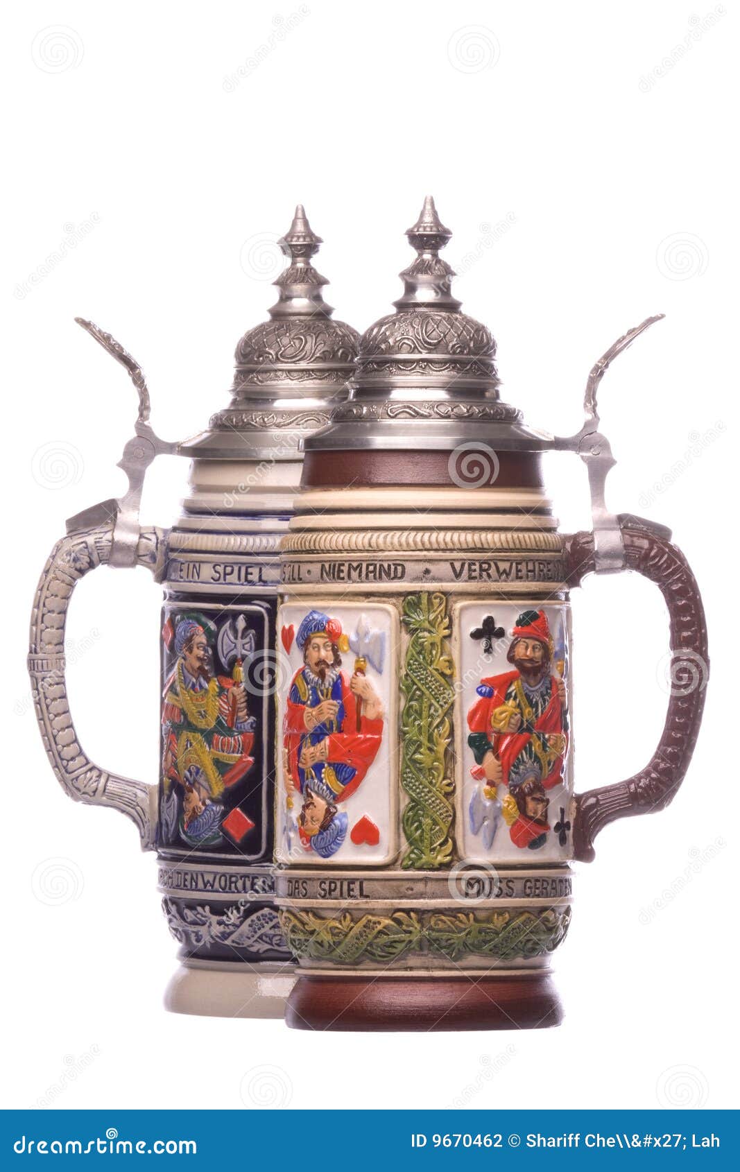 Deutsche Bier-Becher Getrennt Stockfoto - Bild von deutsch, liter: 9670462