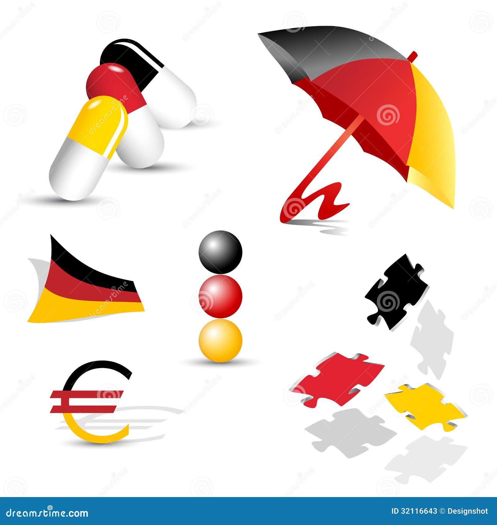 Deutsche Symbole, Zeichen Und Ikonen Vektor Abbildung - Illustration ...