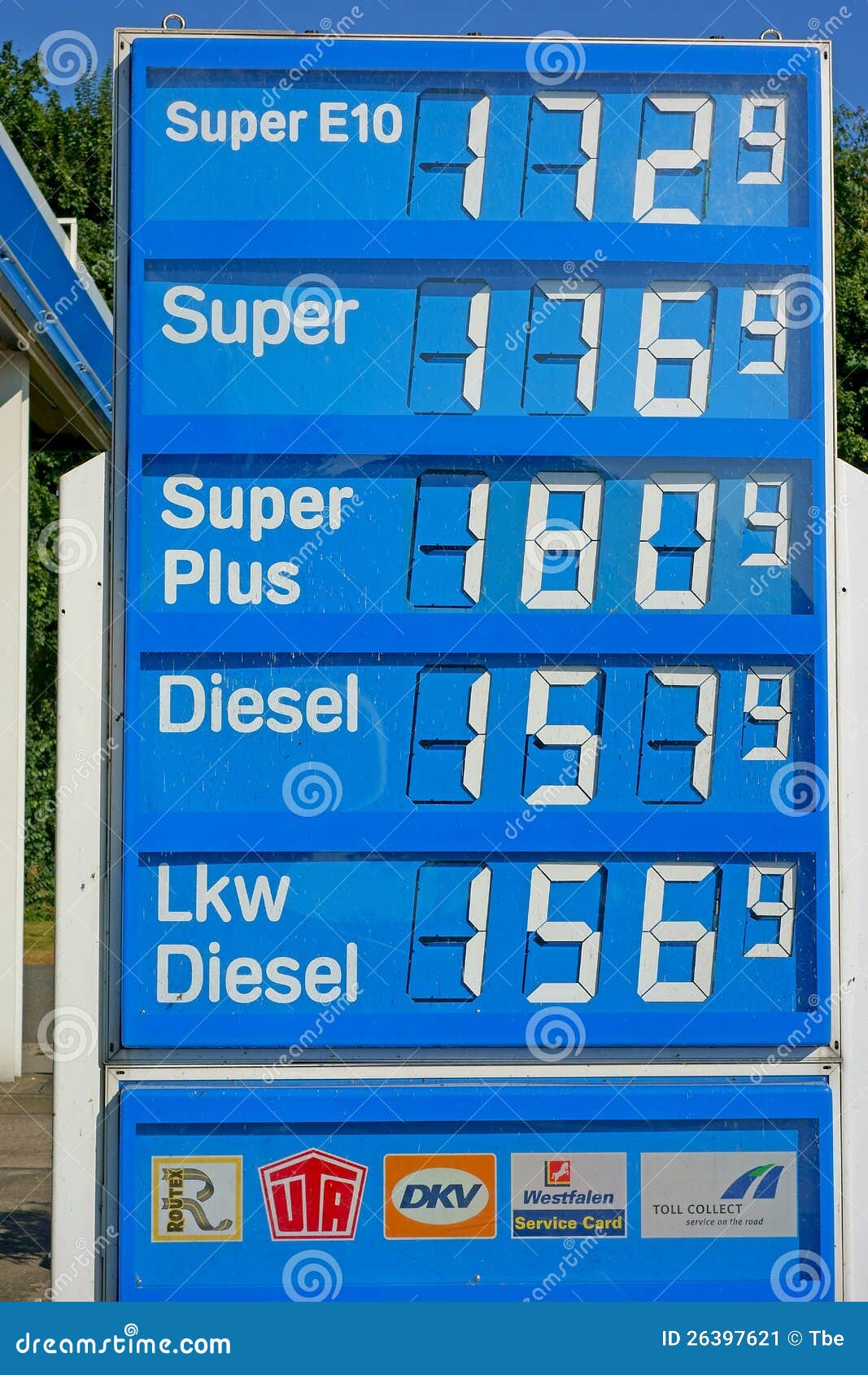 Deutsche Treibstoff-Preise redaktionelles foto. Bild von benzin - 26397621