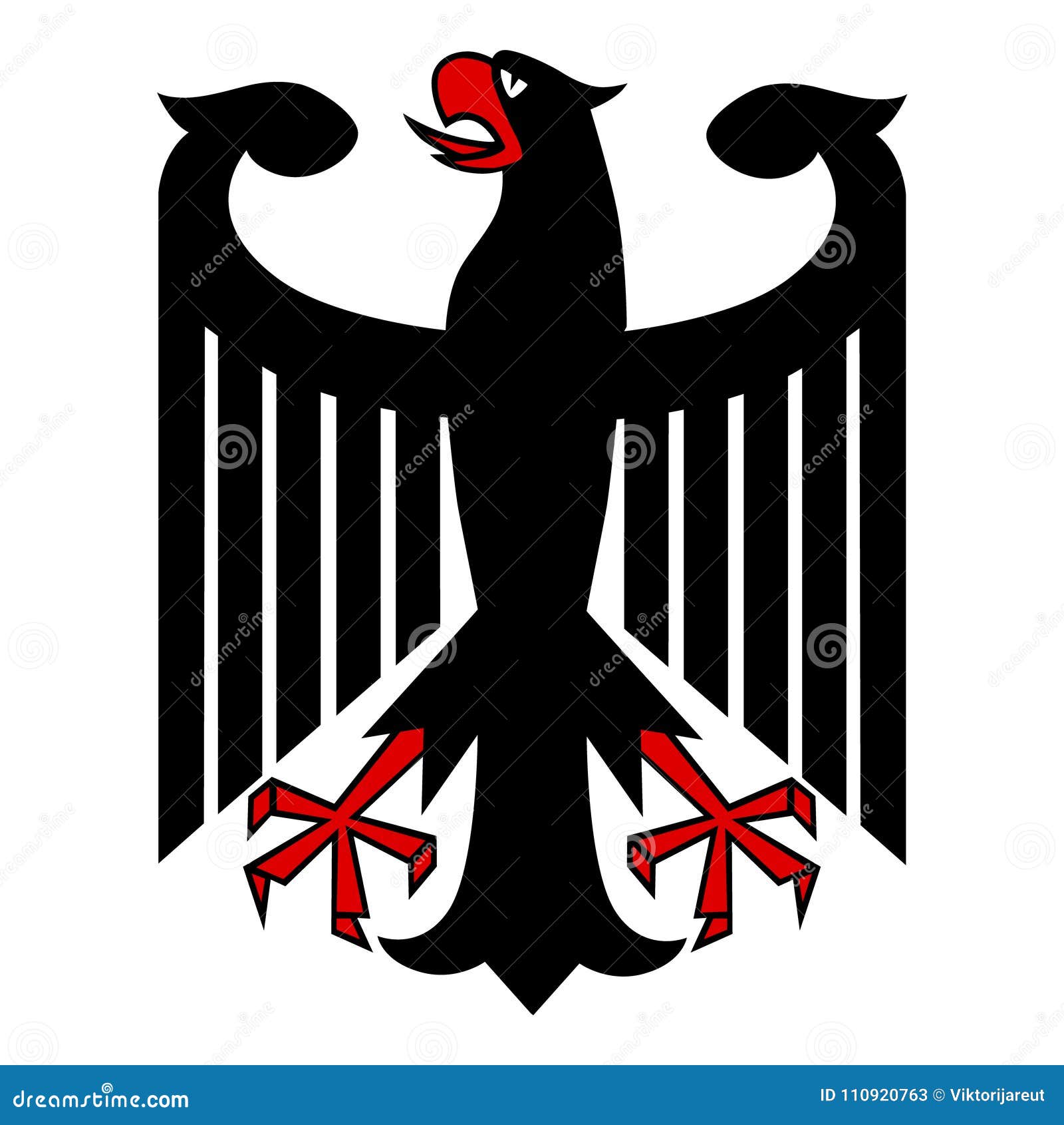 Deutscher Adler stock abbildung. Illustration von abzeichen - 110920763