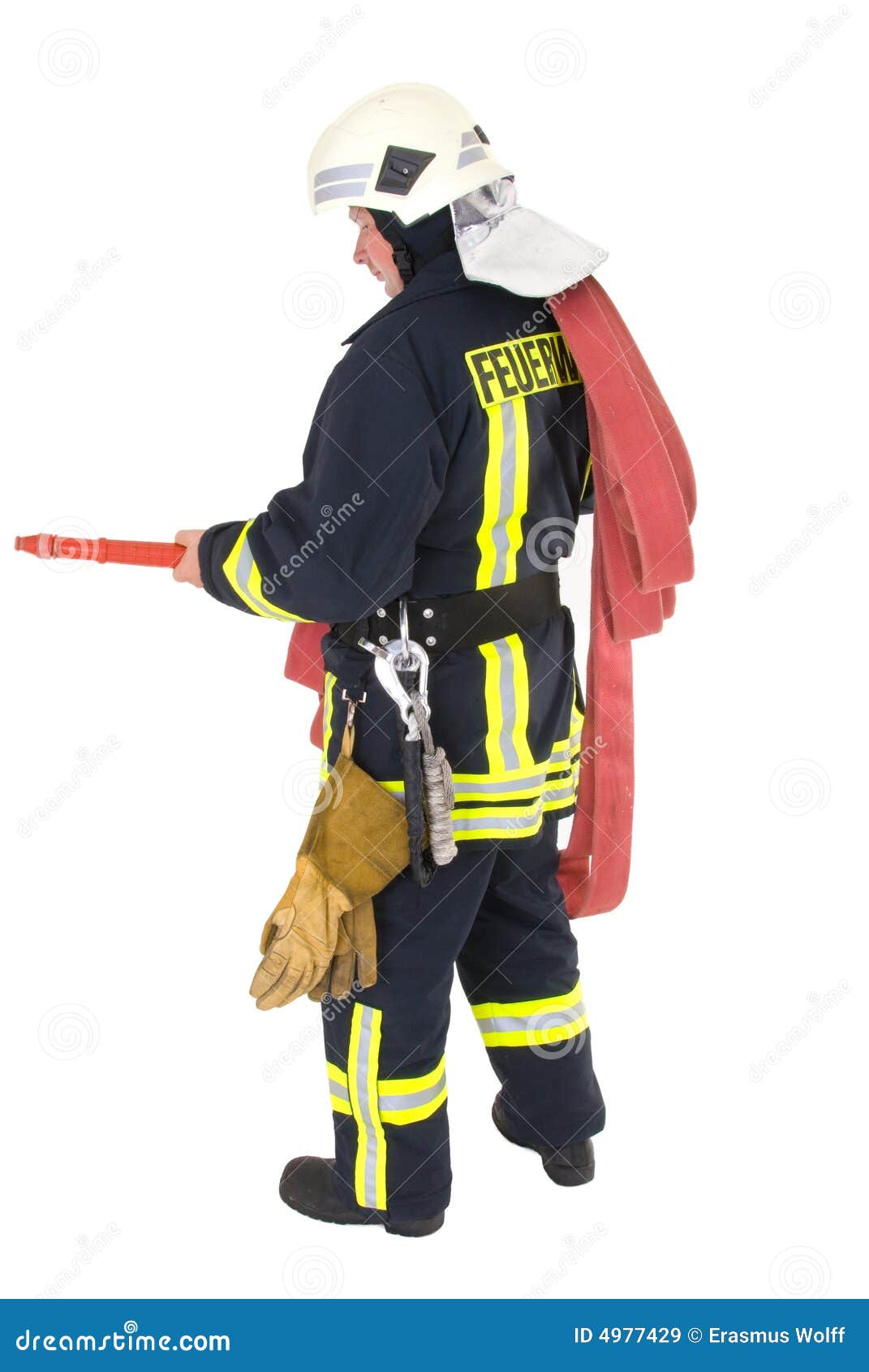 Deutscher Feuerwehrmann stockbild. Bild von klage, erwachsener - 4977429