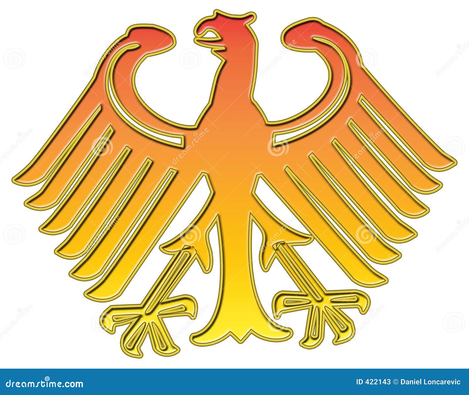 Deutscher goldener Adler stock abbildung. Illustration von formen - 422143