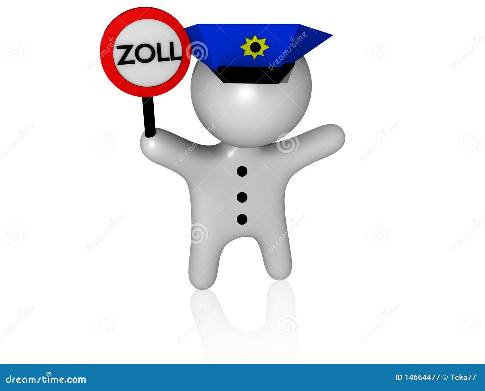 Deutscher Zoll stock abbildung. Illustration von sicherheit - 14664477