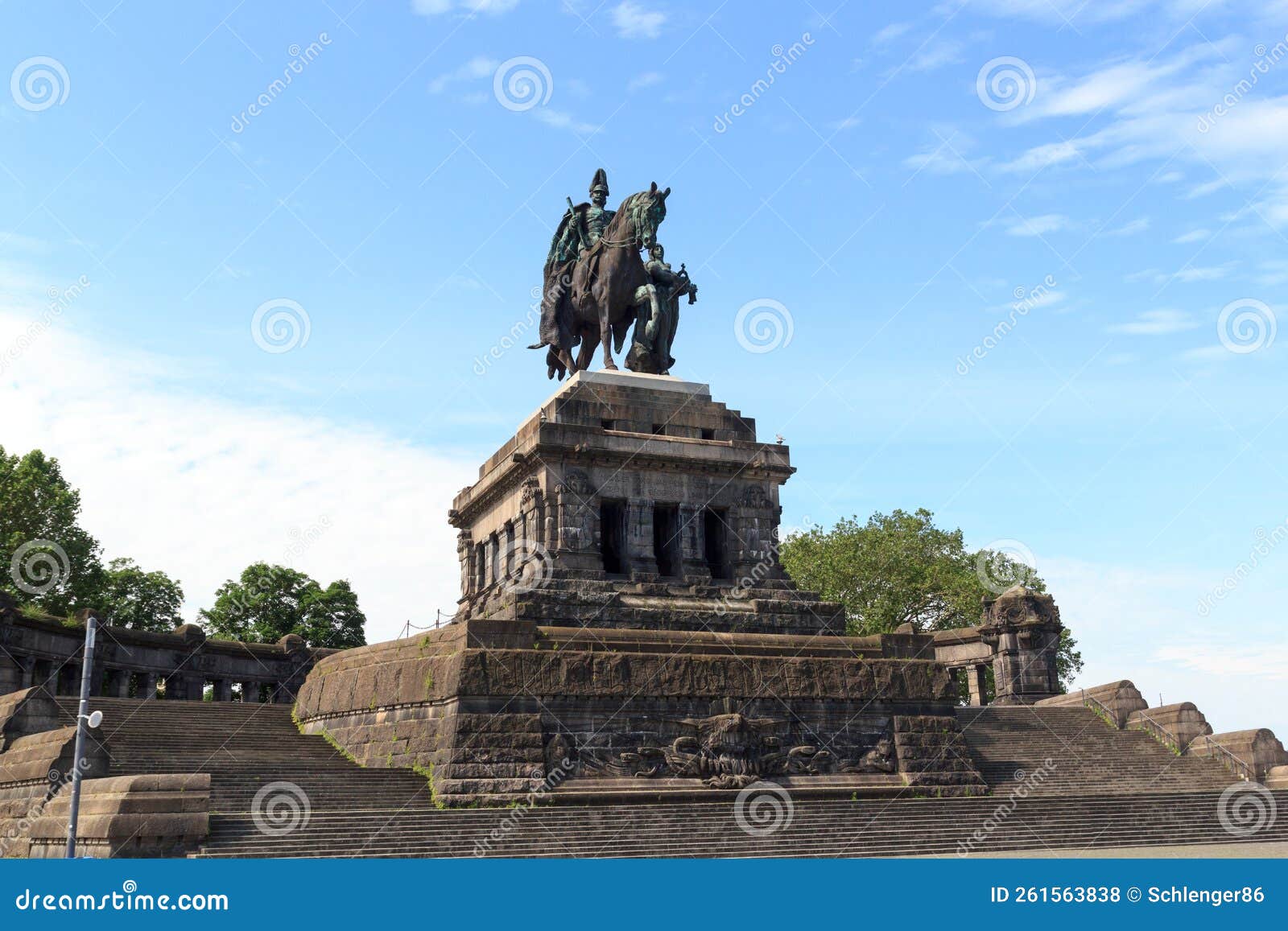 Deutsches Eck German Corner with Emperor William Monument Statue in ...