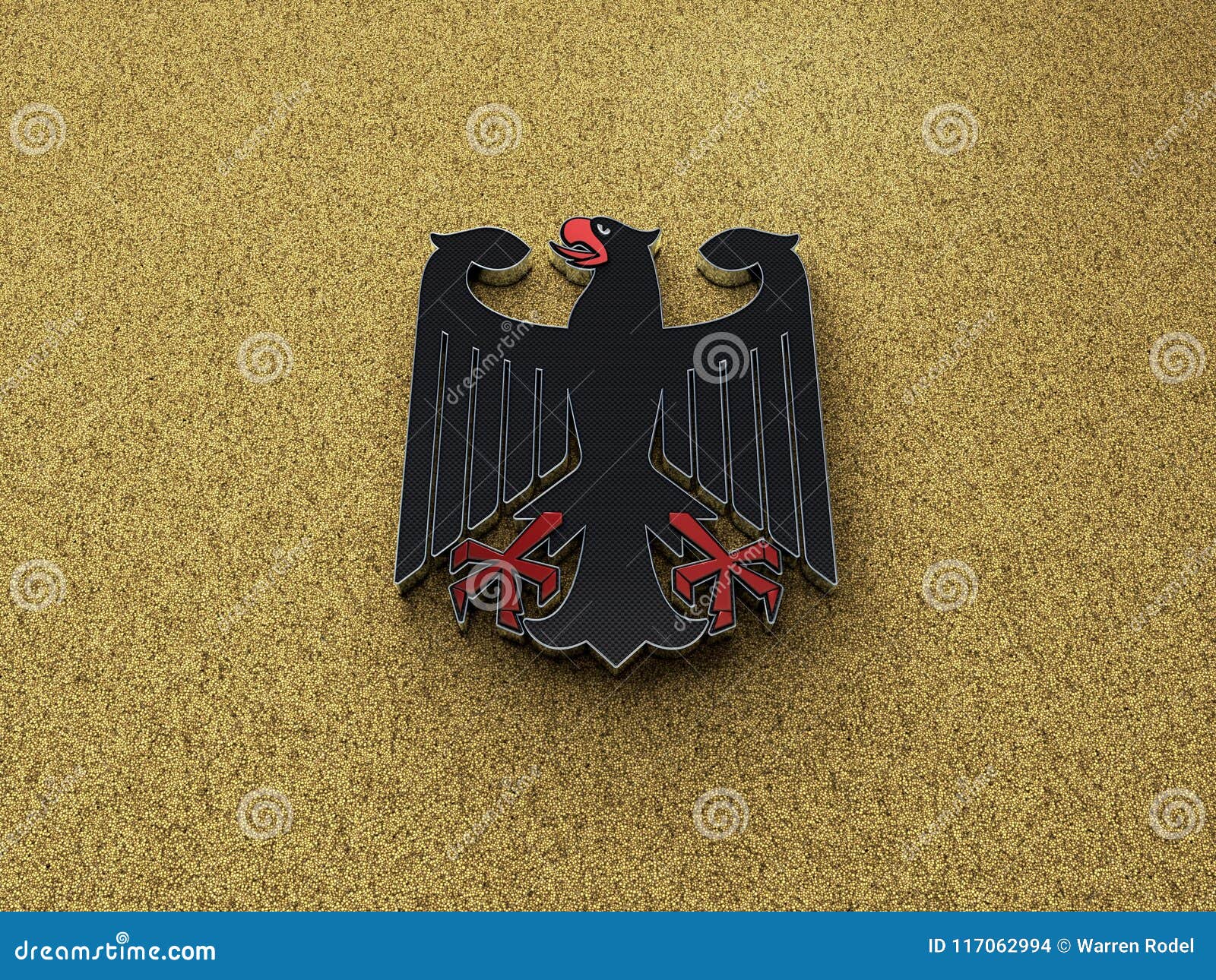 Deutschland German Eagle 3D Illustration Stock Illustration ...