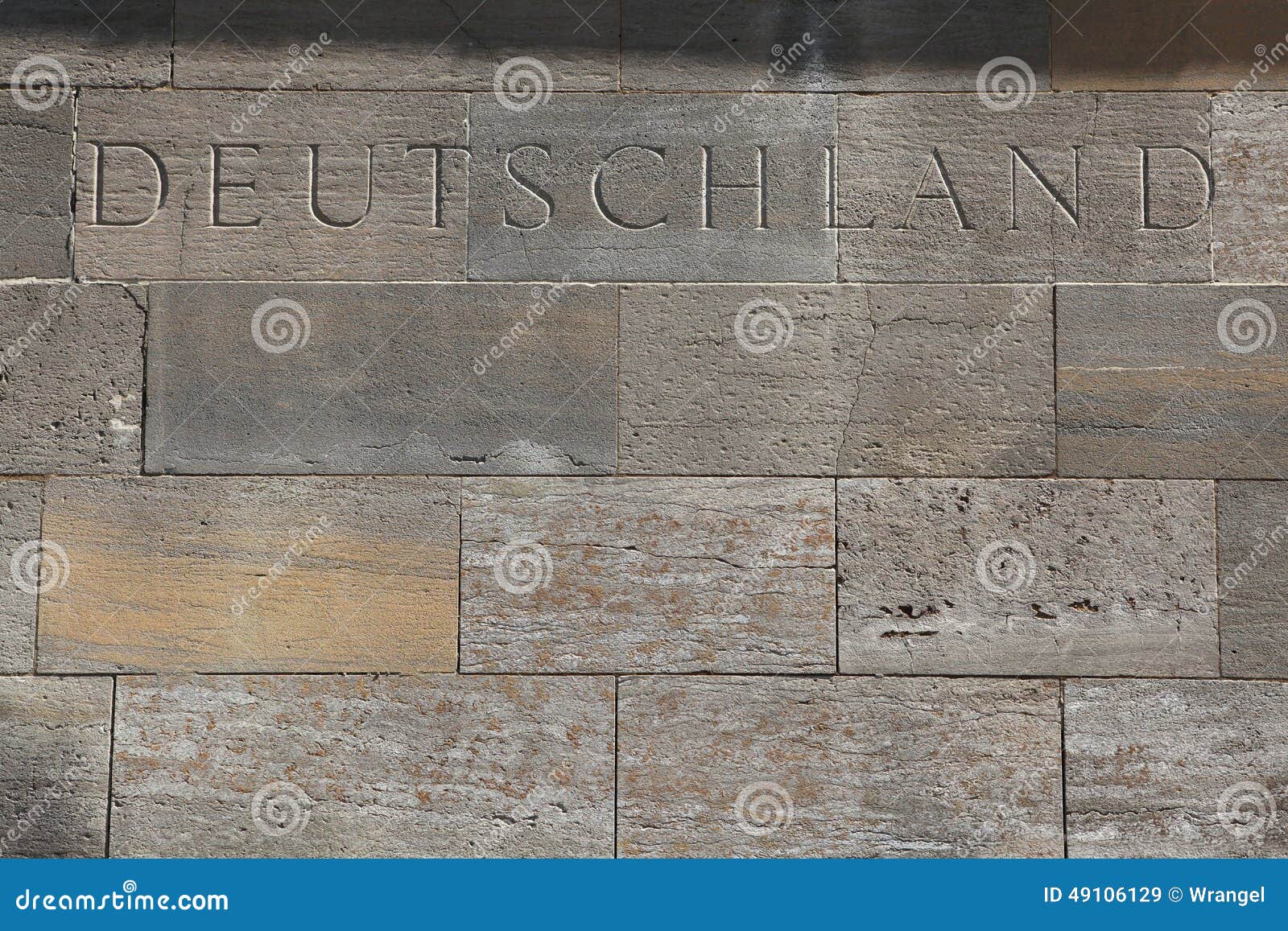 Deutschland (Germany). Word Carved into Stone Blocks. Stock Image ...