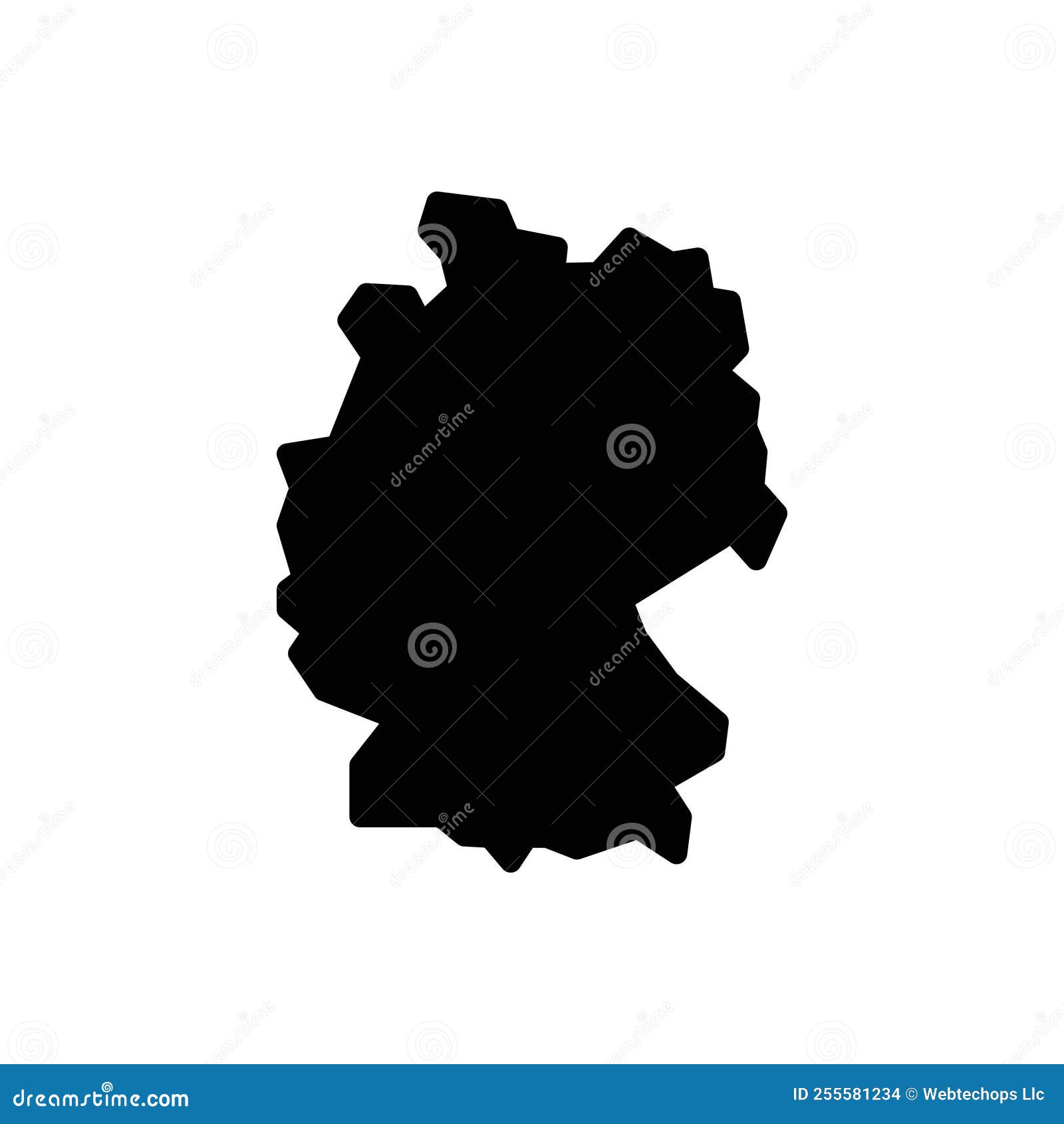 Black Solid Icon For Deutschland, Germany And Map Vector Illustration ...