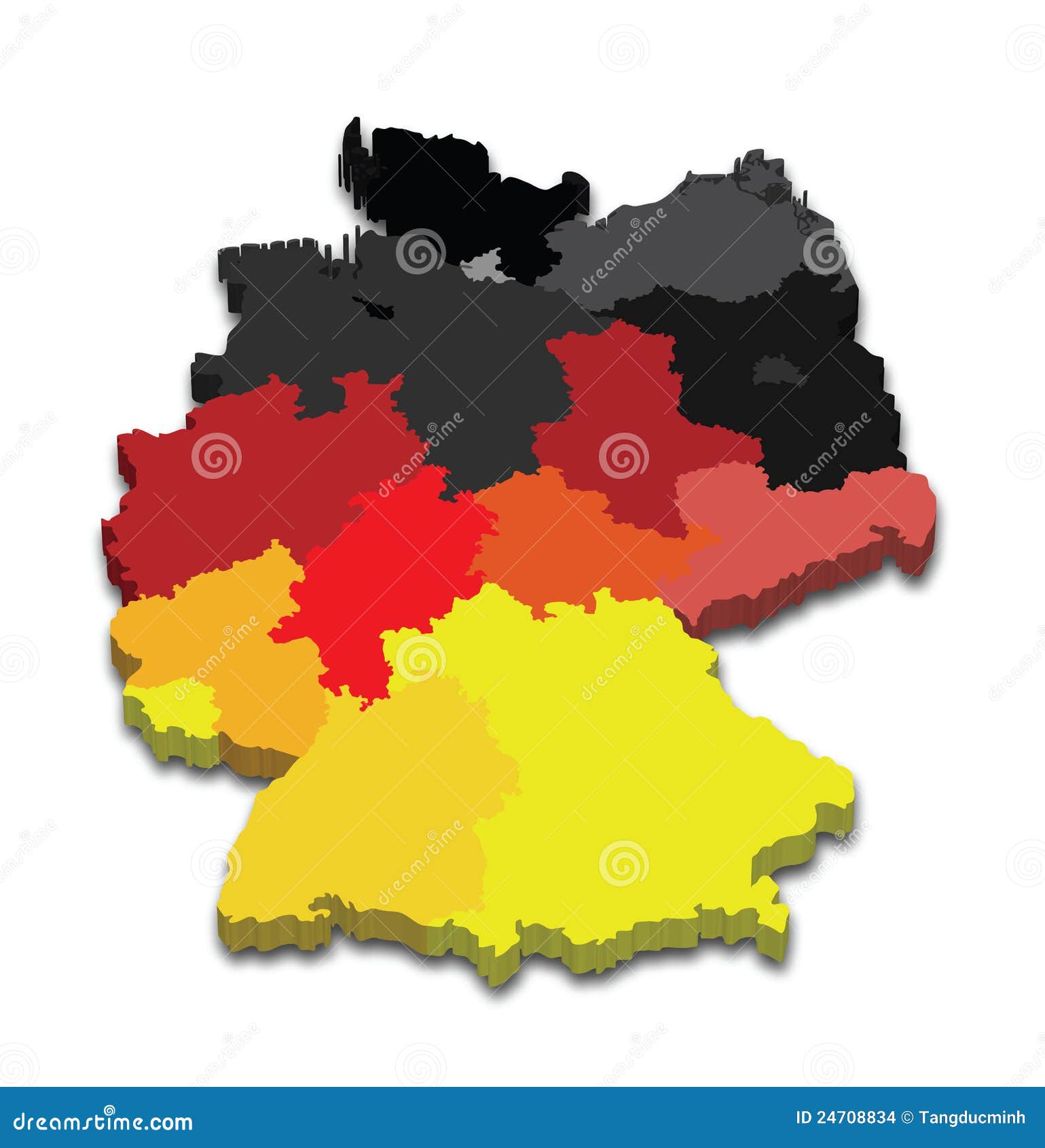 Deutschland-Provinz-Karte stock abbildung. Illustration von abbildung ...