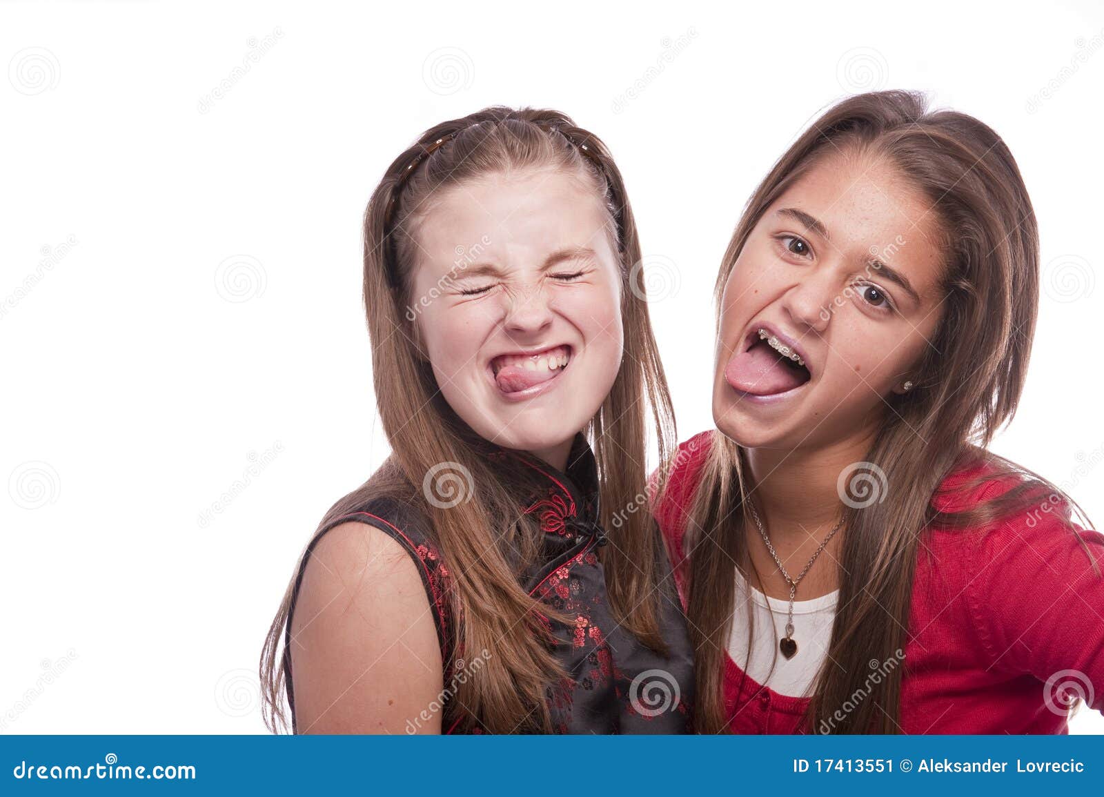 Deux Belles Jeunes Adolescentes Image stock - Image du adolescents ...
