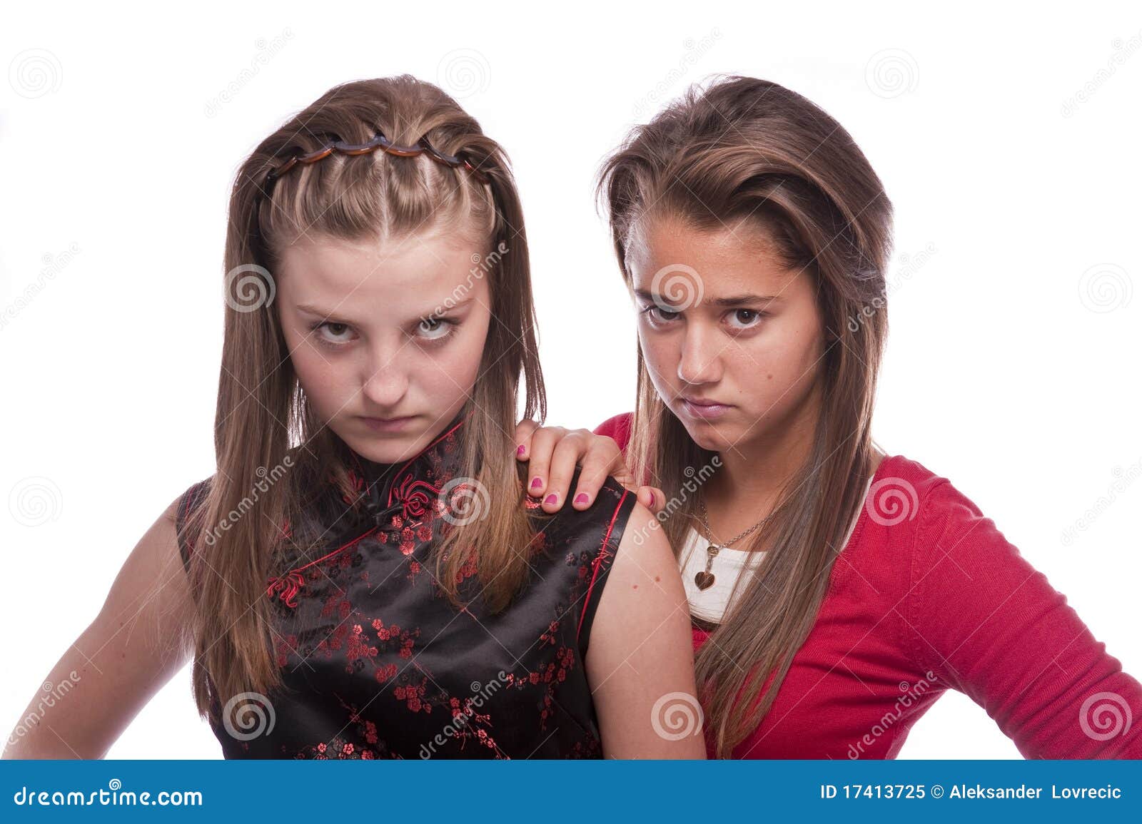 Deux Belles Jeunes Adolescentes Image stock - Image du adolescents ...