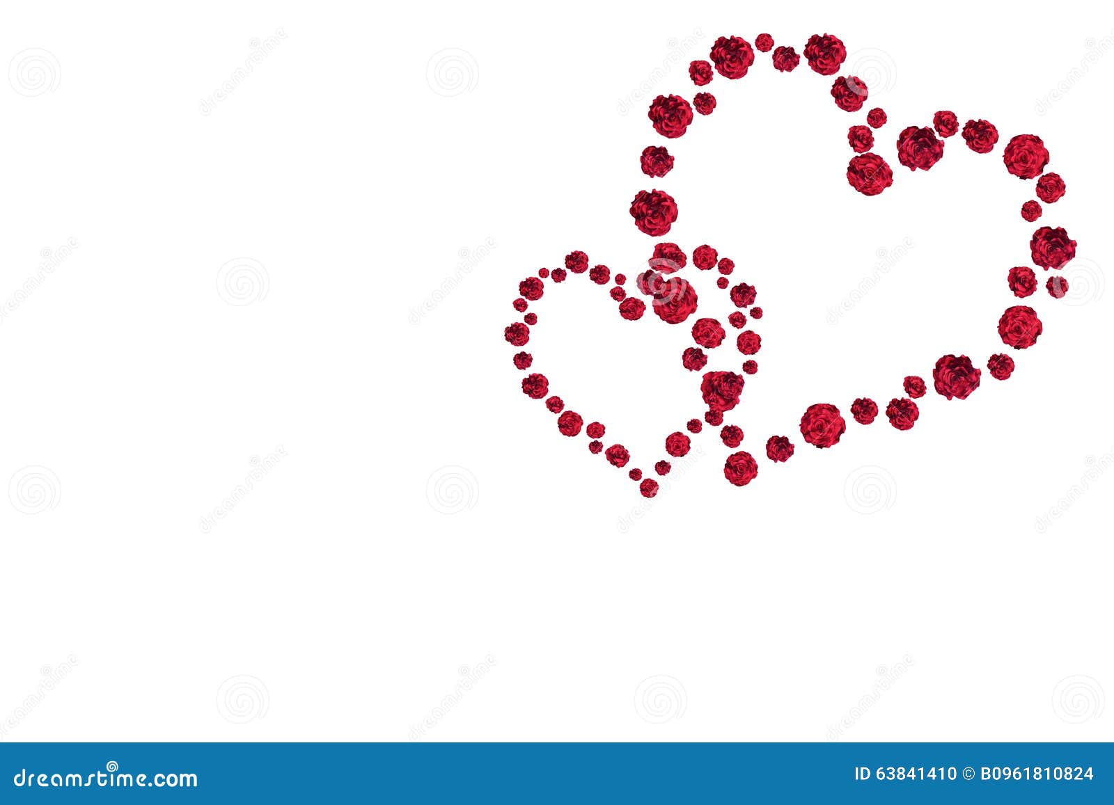 Deux Coeurs Des Roses Rouges Illustration Stock - Illustration du chaud ...