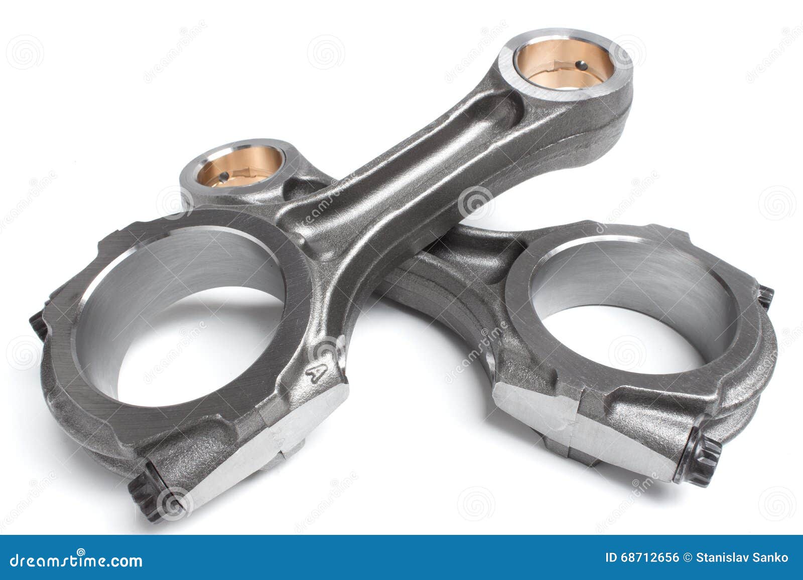 Deux De La Bielle Sur Un Fond Blanc Photo stock - Image du fond ...