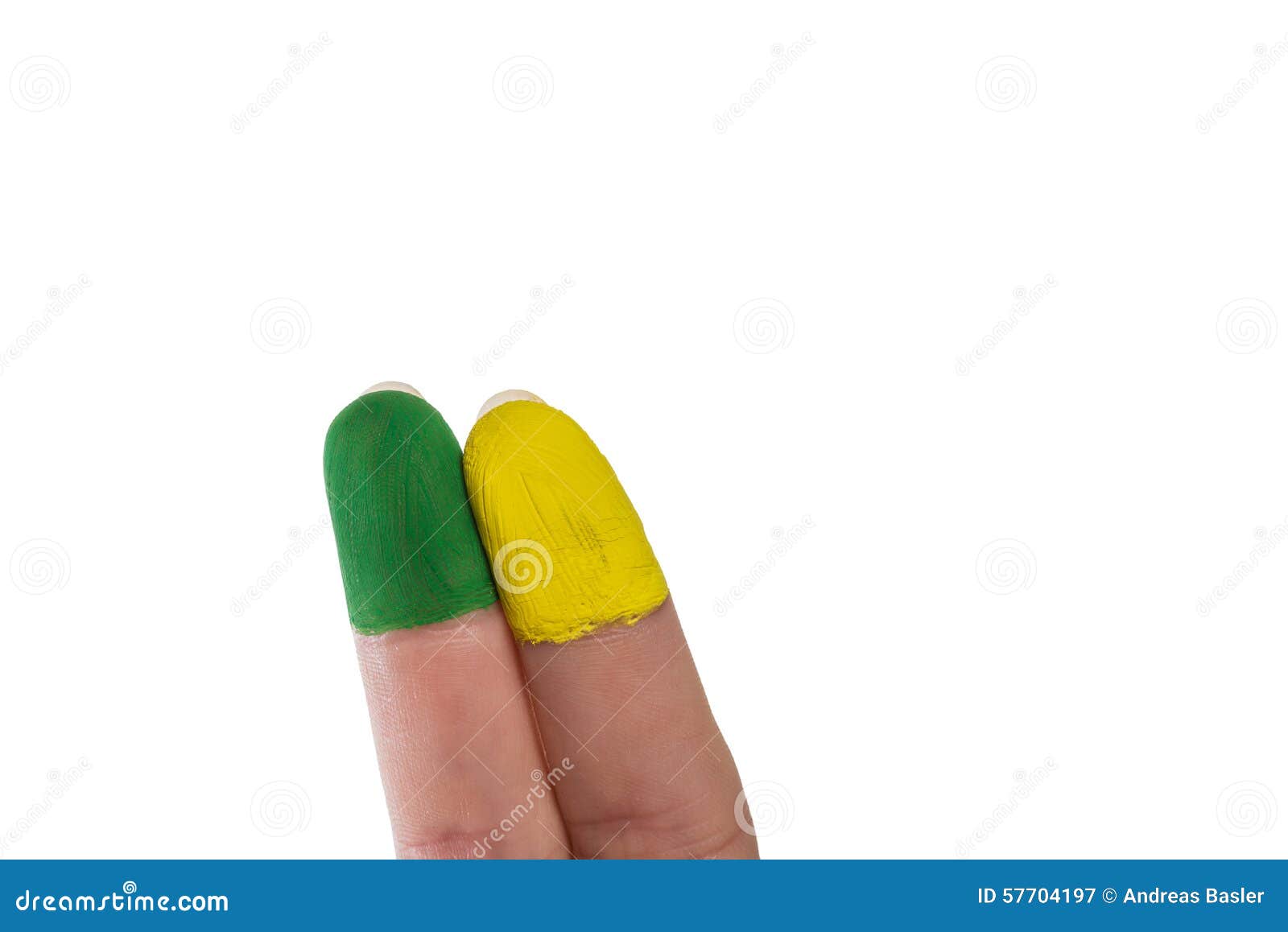 Deux Doigts Avec Les Bouts Du Doigt Peints Image stock - Image du pièce ...
