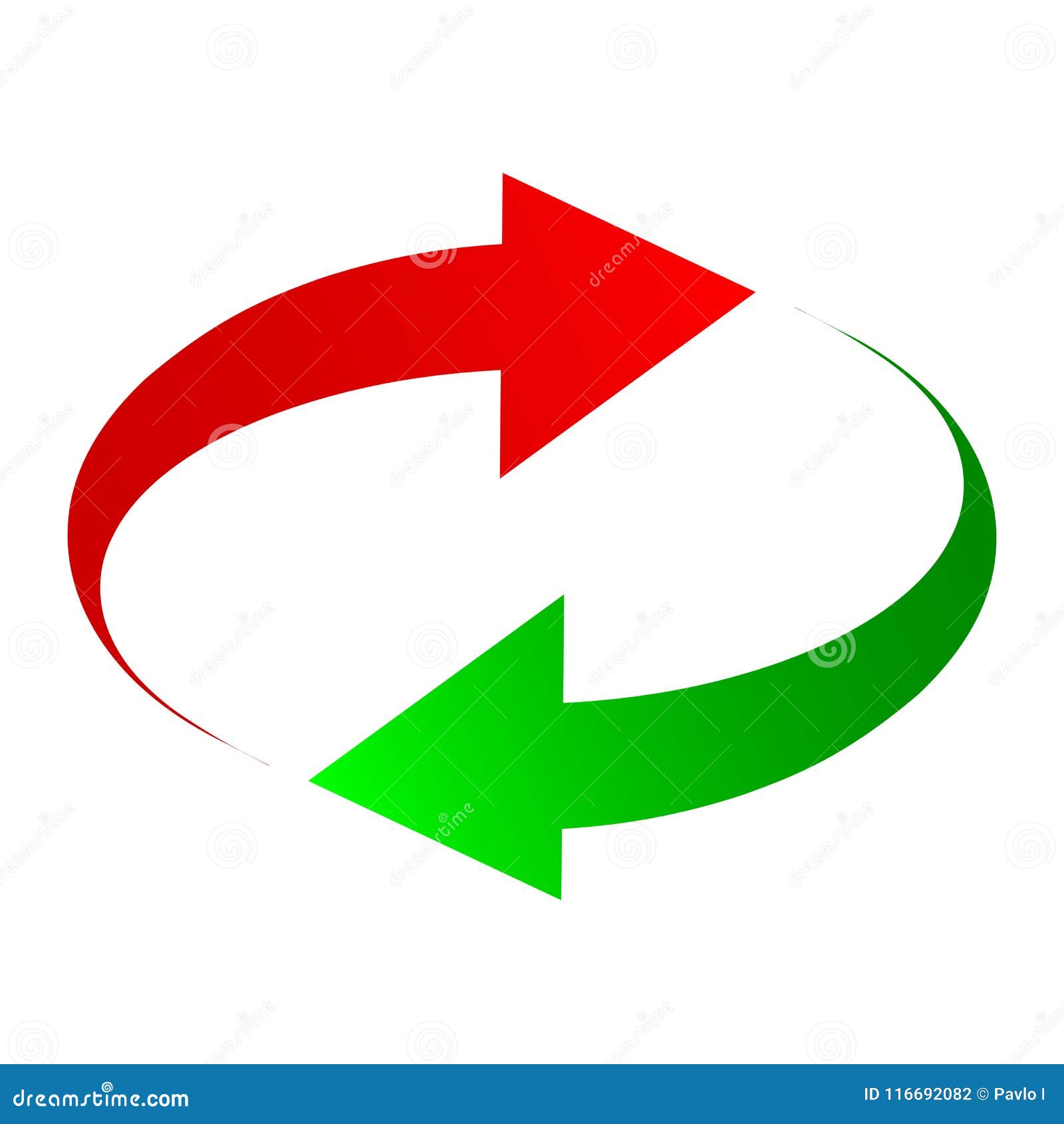 Deux Flèches : Vert Et Rouge - Pour Des Actions Illustration de Vecteur ...