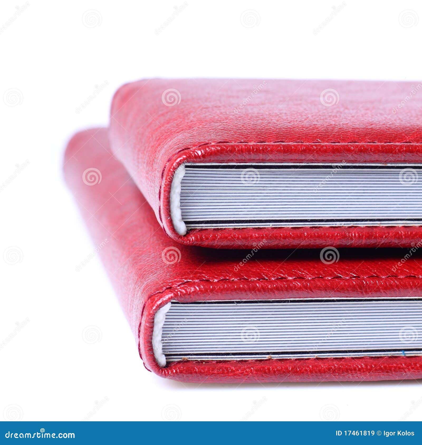 Deux livres rouges image stock. Image du angle, cuir - 17461819