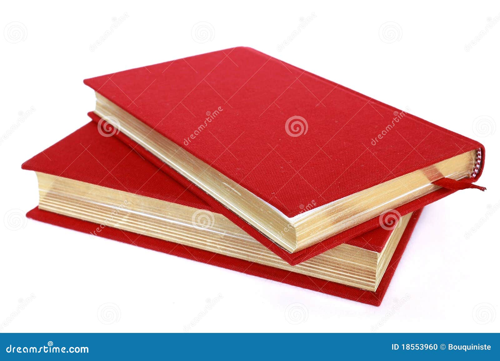 Deux Livres Rouges D'isolement Sur Le Blanc Photo stock - Image du ...