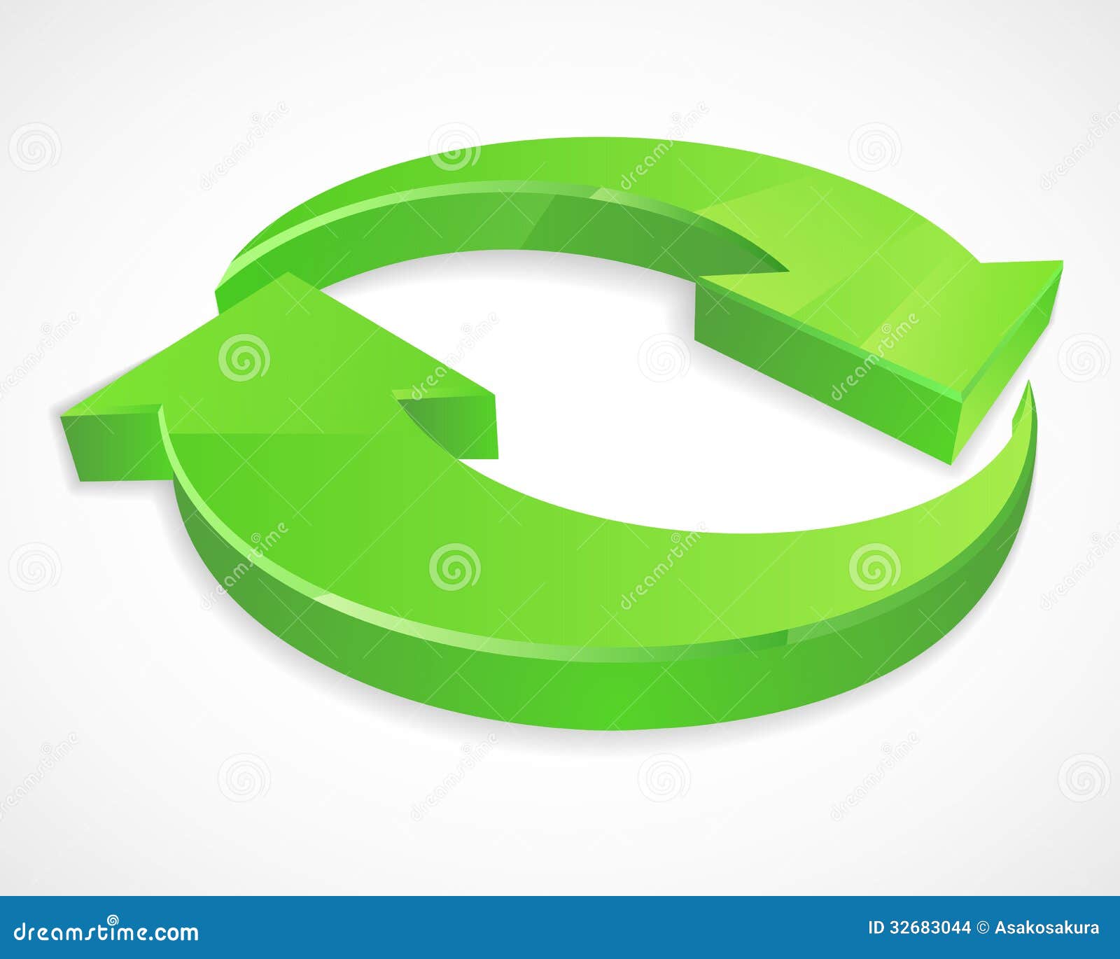 Deux Logos Circulaires Des Flèches 3D Illustration de Vecteur ...