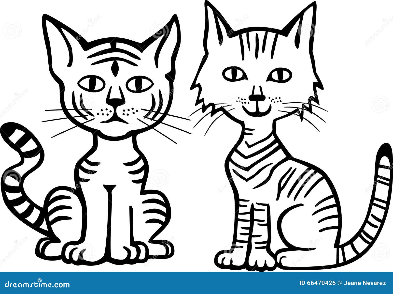 Deux minous illustration de vecteur. Illustration du illustration ...