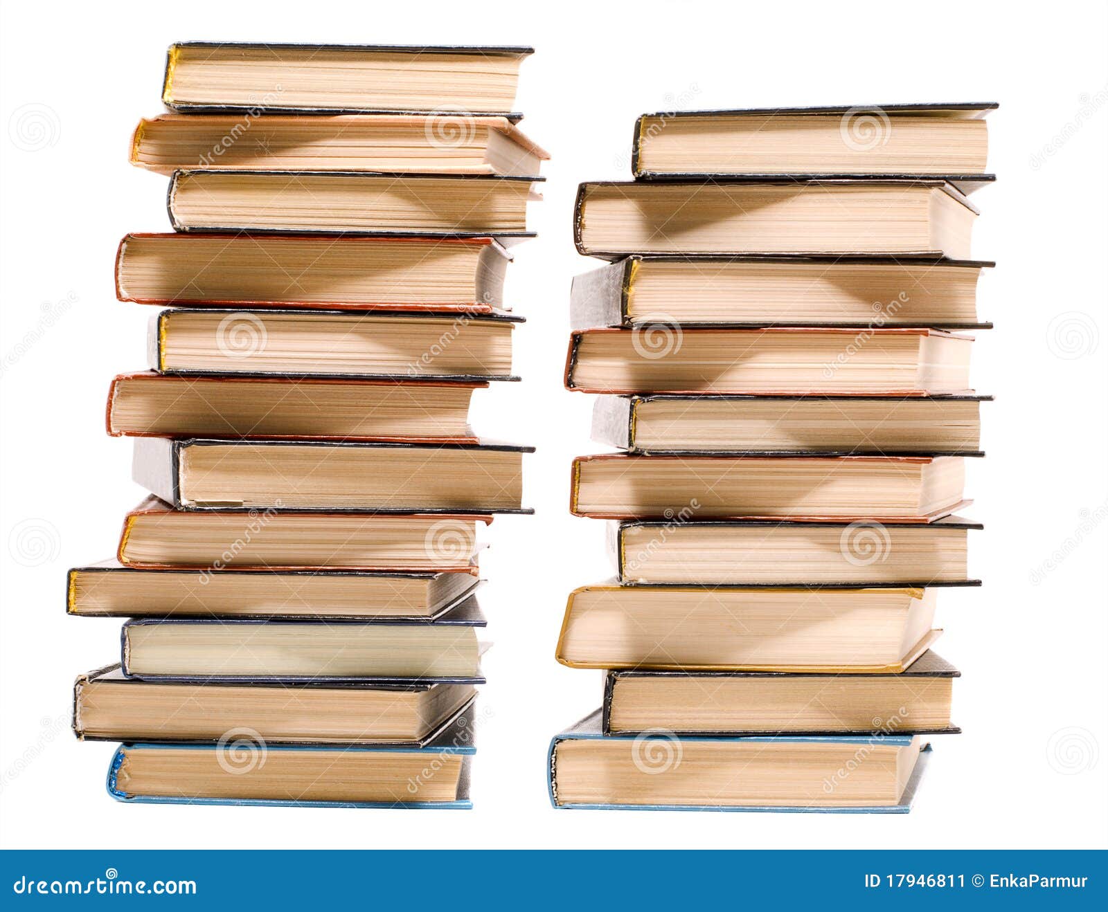 Deux piles des livres image stock. Image du littéraire - 17946811