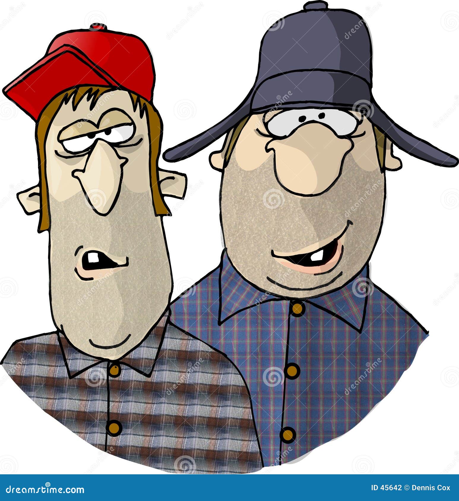 Deux ploucs illustration stock. Illustration du plouc, comique - 45642