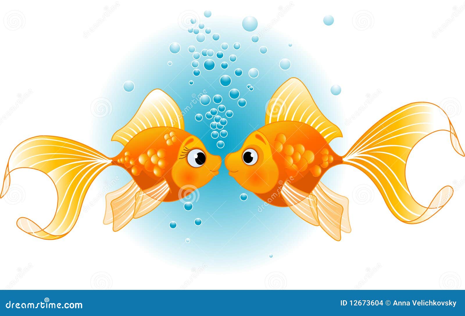 Deux poissons dans l'amour illustration de vecteur. Illustration du ...