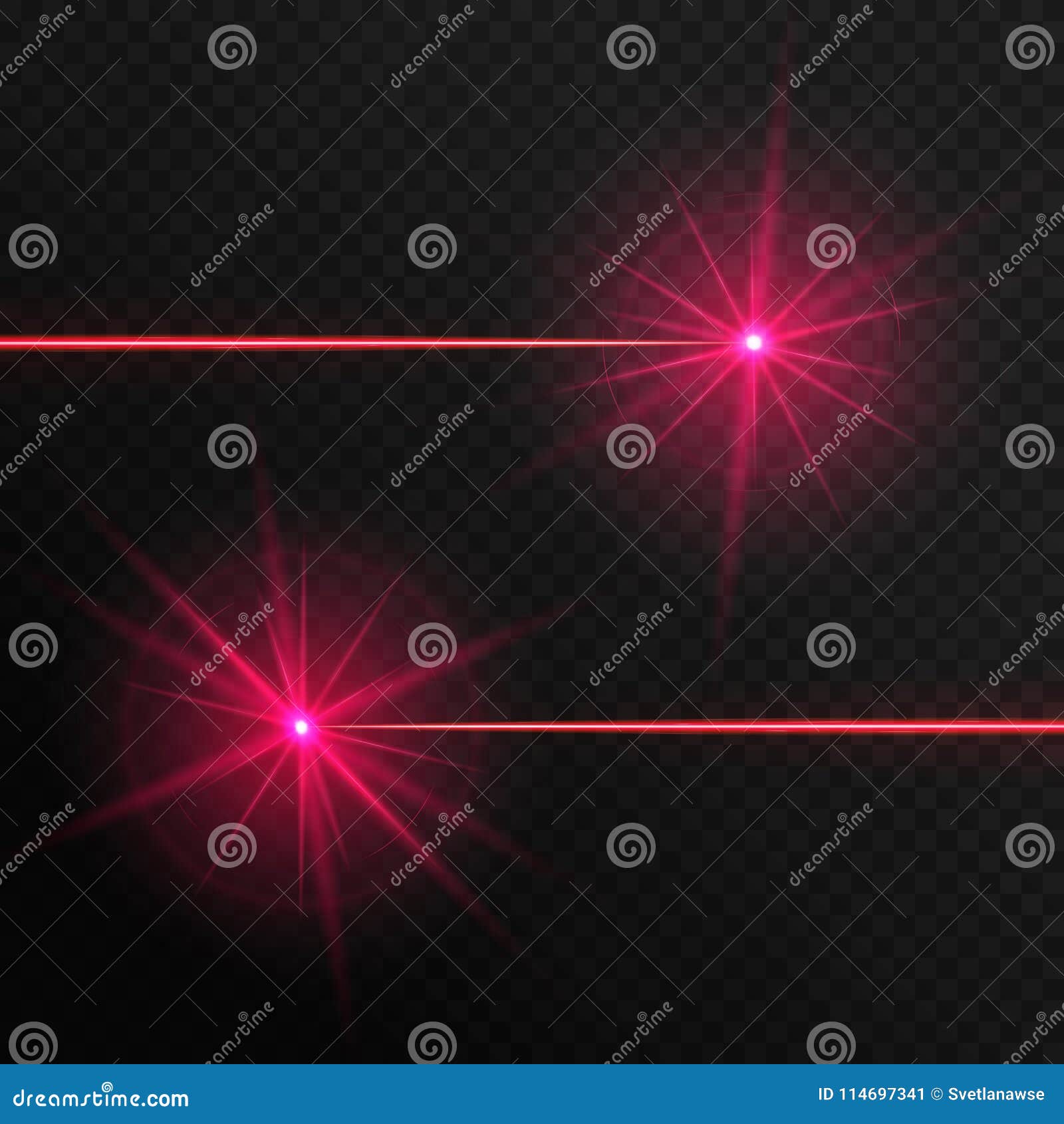 Deux rayons laser rouges illustration de vecteur. Illustration du rayon ...