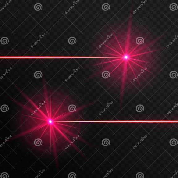Deux rayons laser rouges illustration de vecteur. Illustration du rayon ...