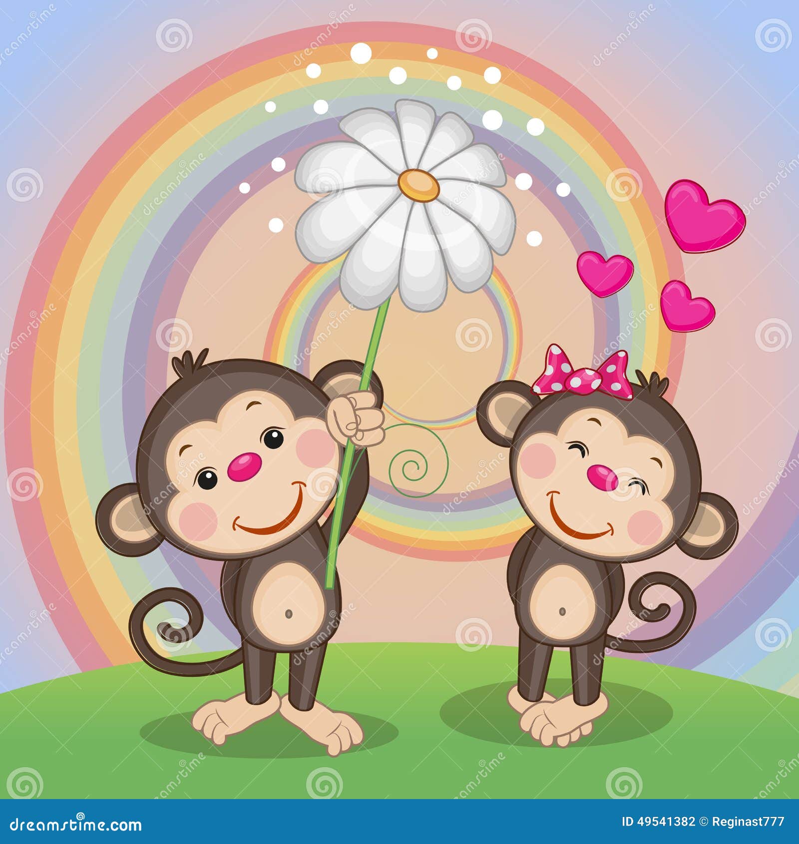 Deux singes illustration de vecteur. Illustration du peinture - 49541382