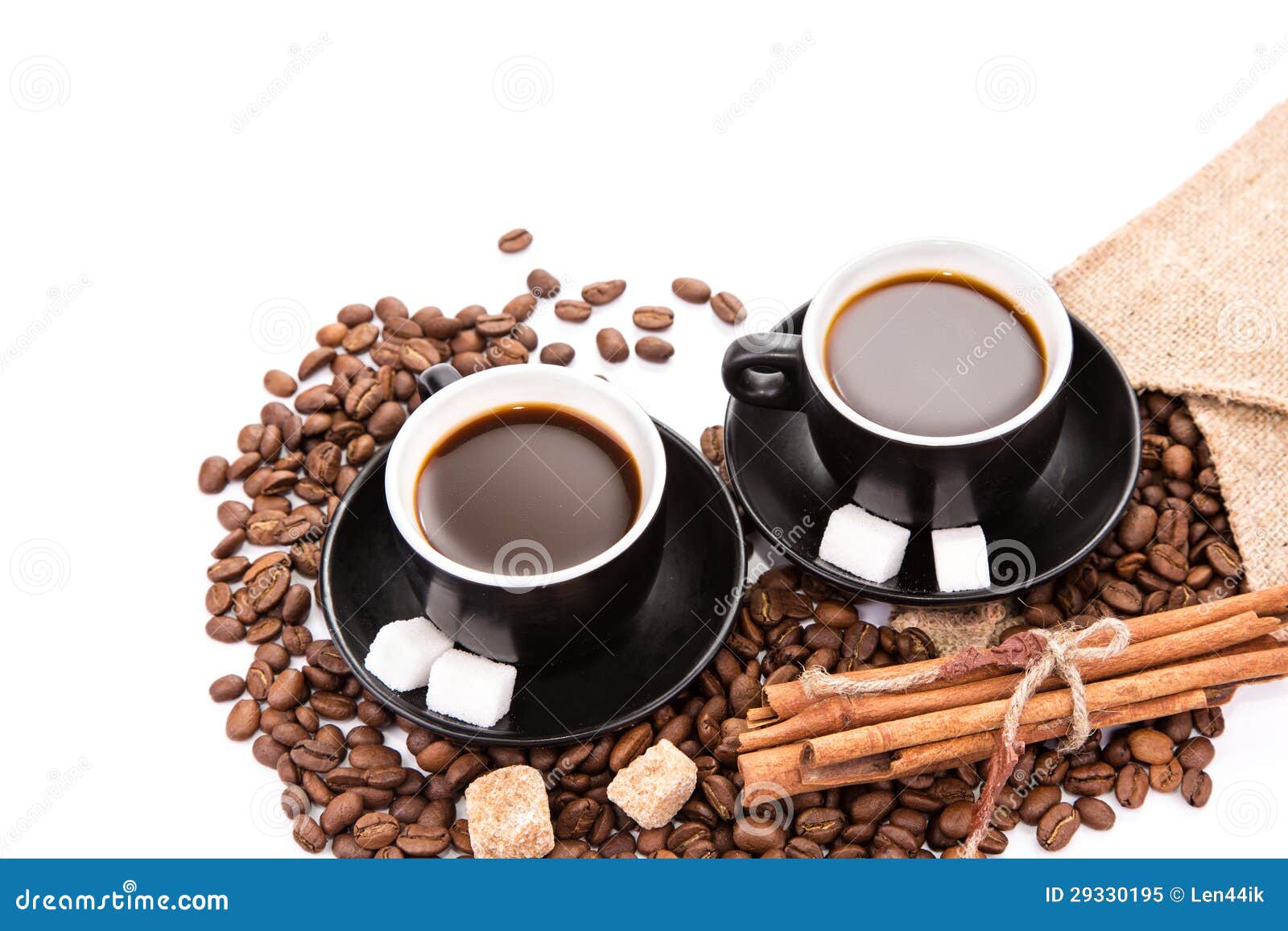 Deux Tasses De Café. Concept De Pause-café. Image stock - Image du noir ...