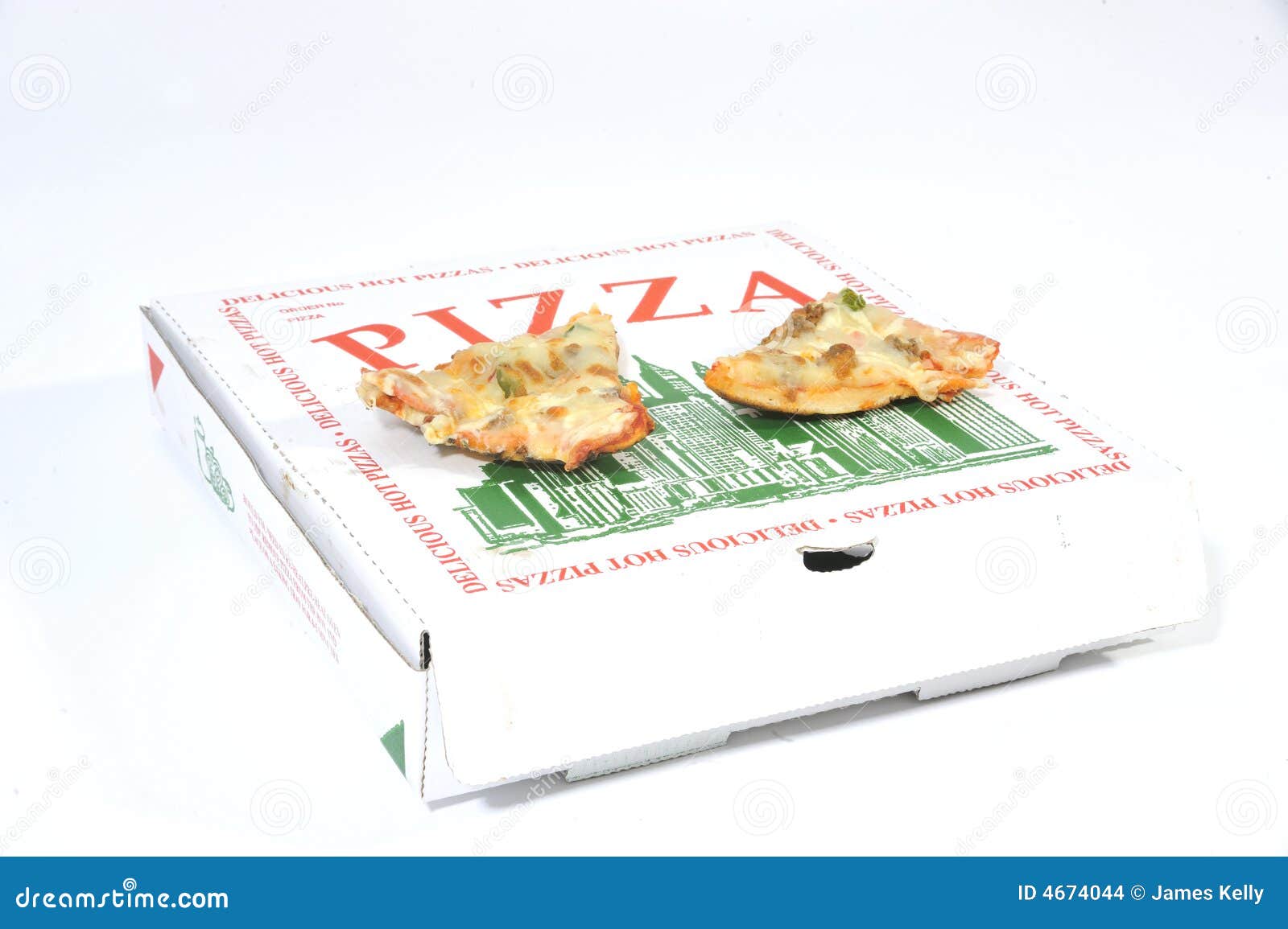 Deux Tranches De Pizza Sur Image. Image: 4674044