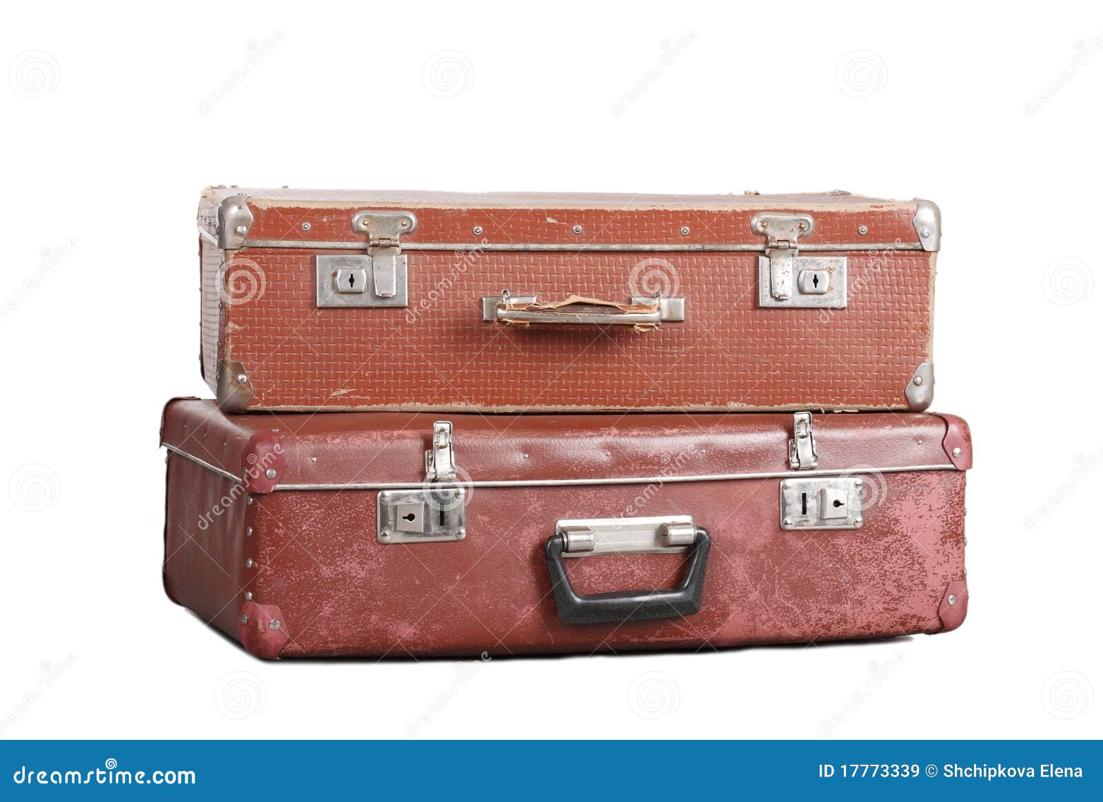 Deux vieilles valises. image stock. Image du classique - 17773339