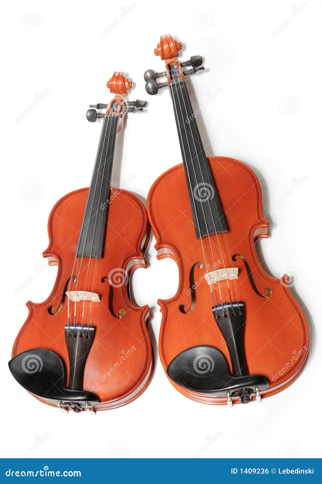 Deux violons photo stock. Image du rayures, cavité, instruments - 1409236