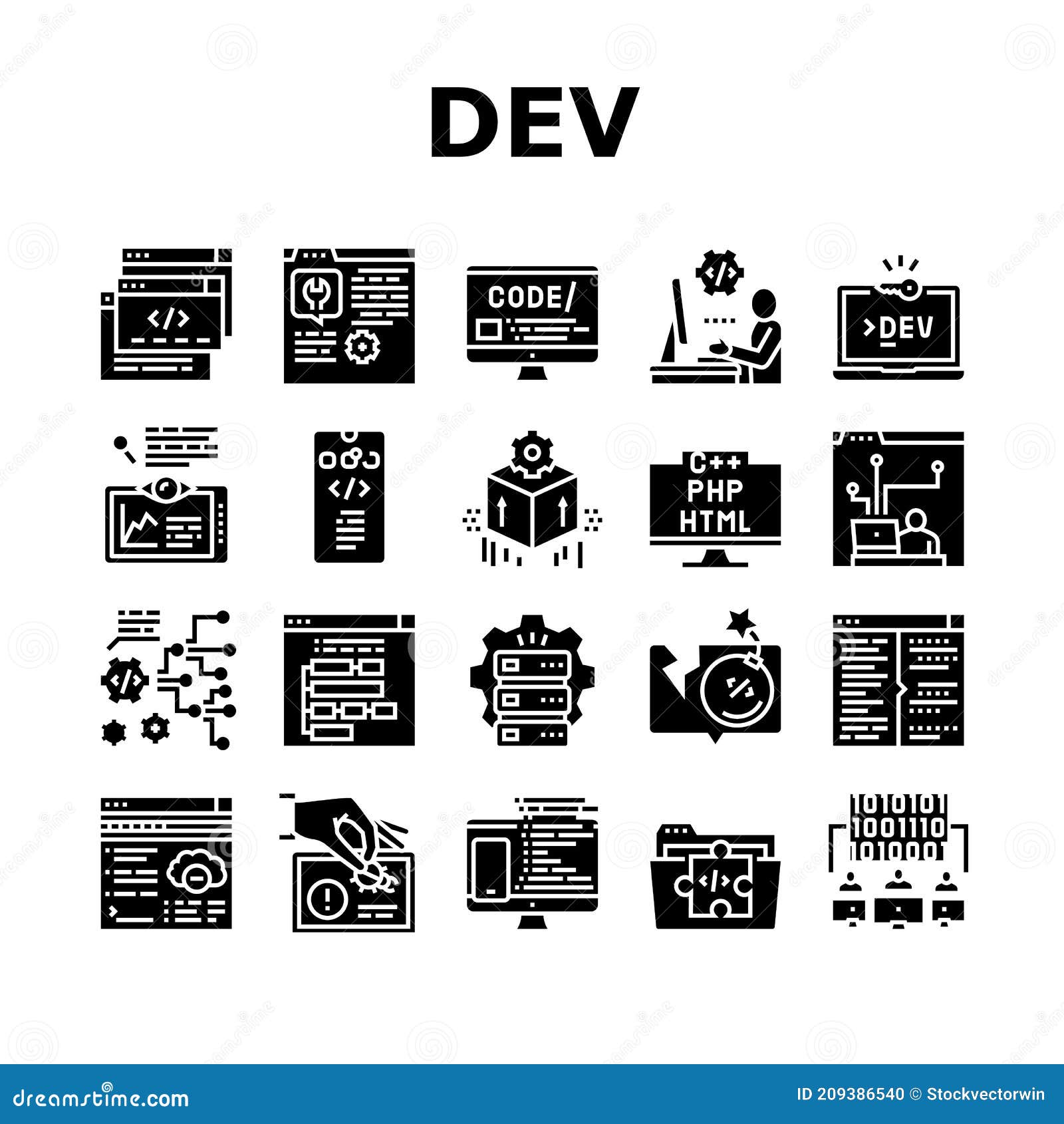 QR-Code. Set Pictograms Cartoon Vector | CartoonDealer.com #33782845