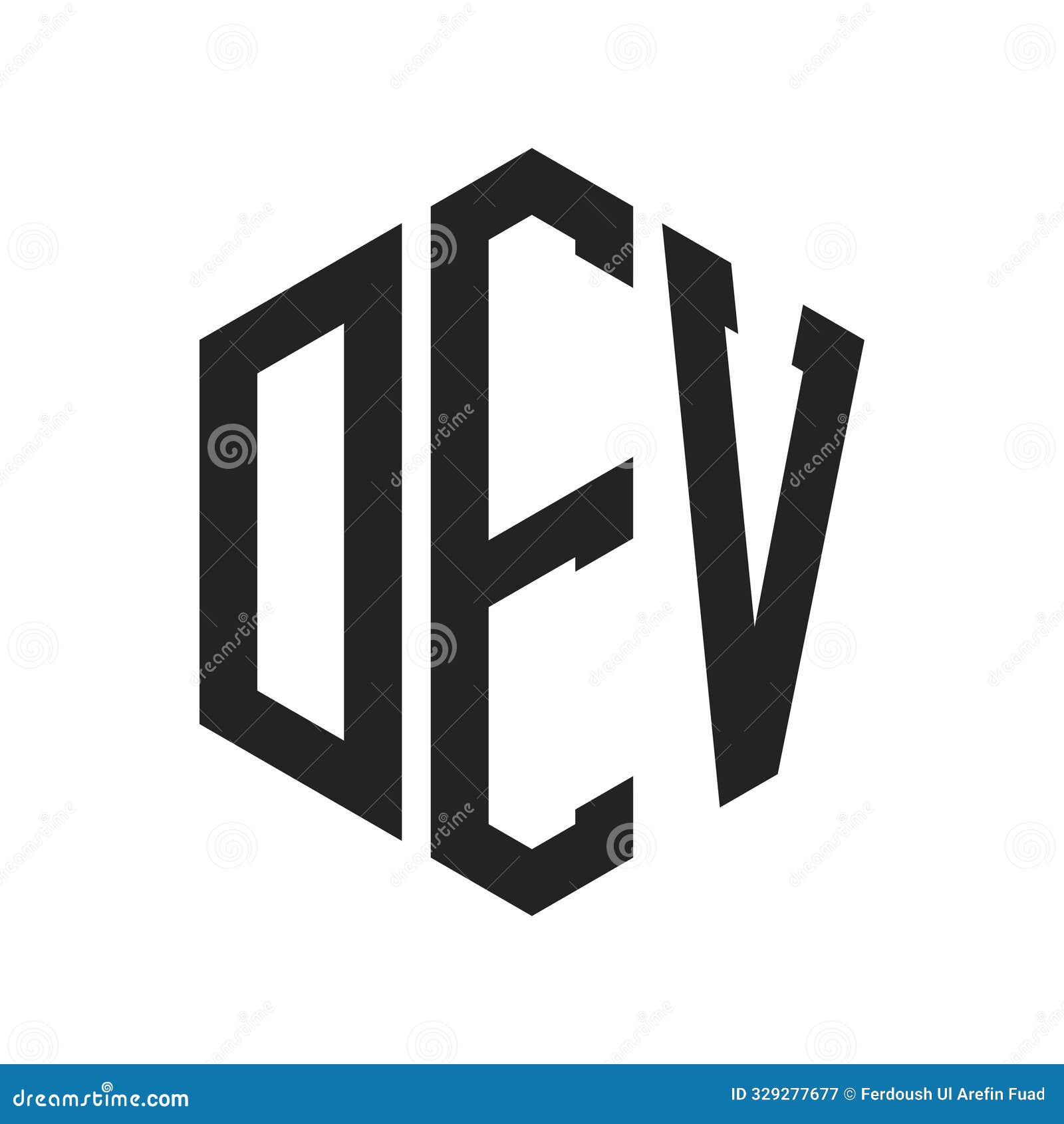 DEV Logo Design. Initial Letter DEV Monogram Logo Using Hexagon Shape ...