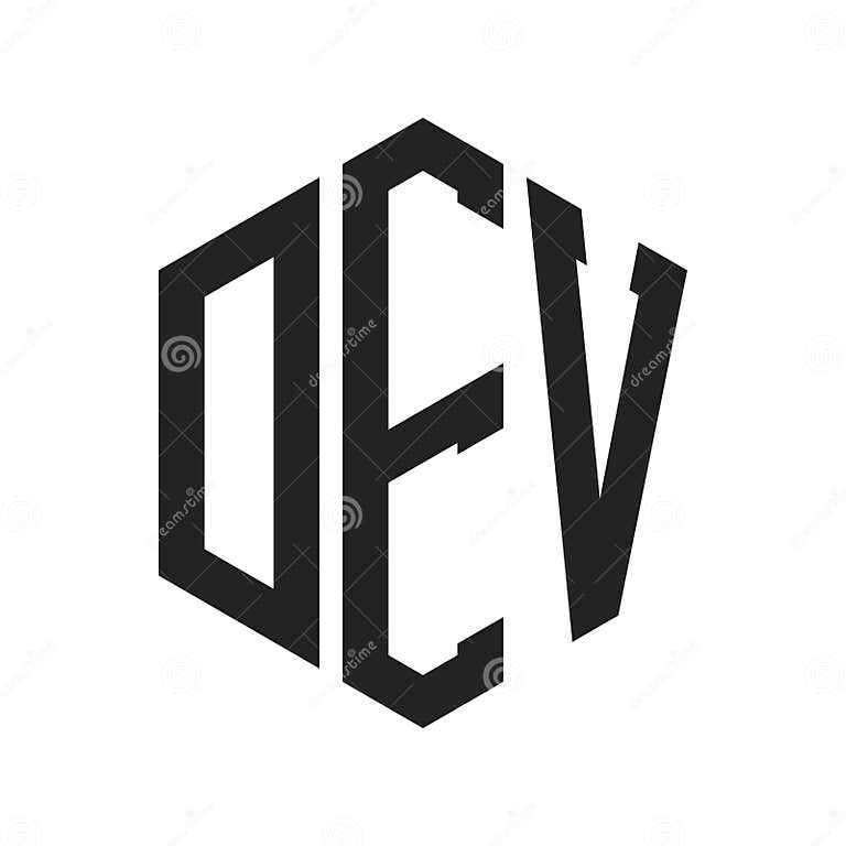 DEV Logo Design. Initial Letter DEV Monogram Logo Using Hexagon Shape ...