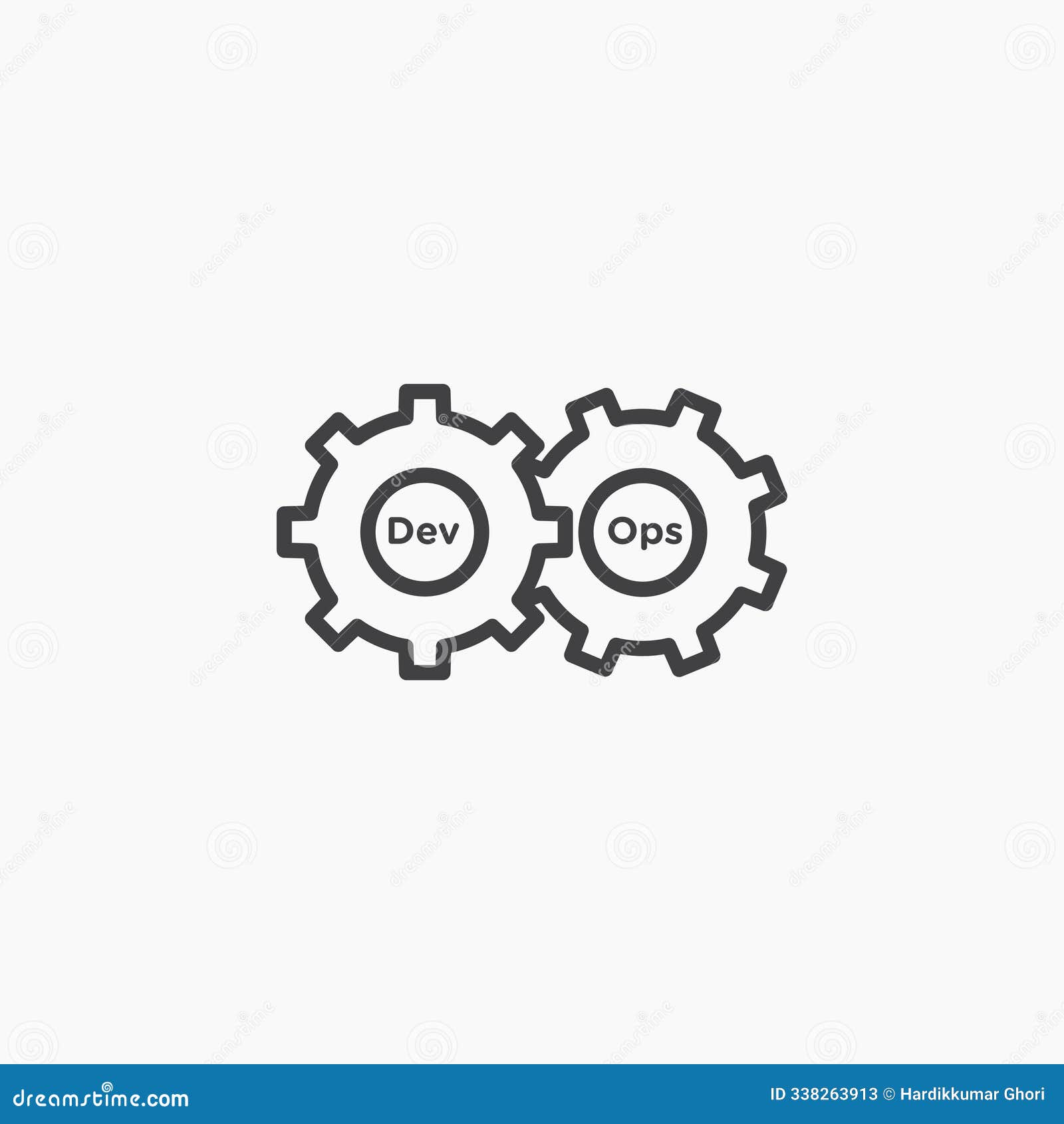 Dev Opsline in Thin Line Black Color. Flat Simple Vector Symbols ...