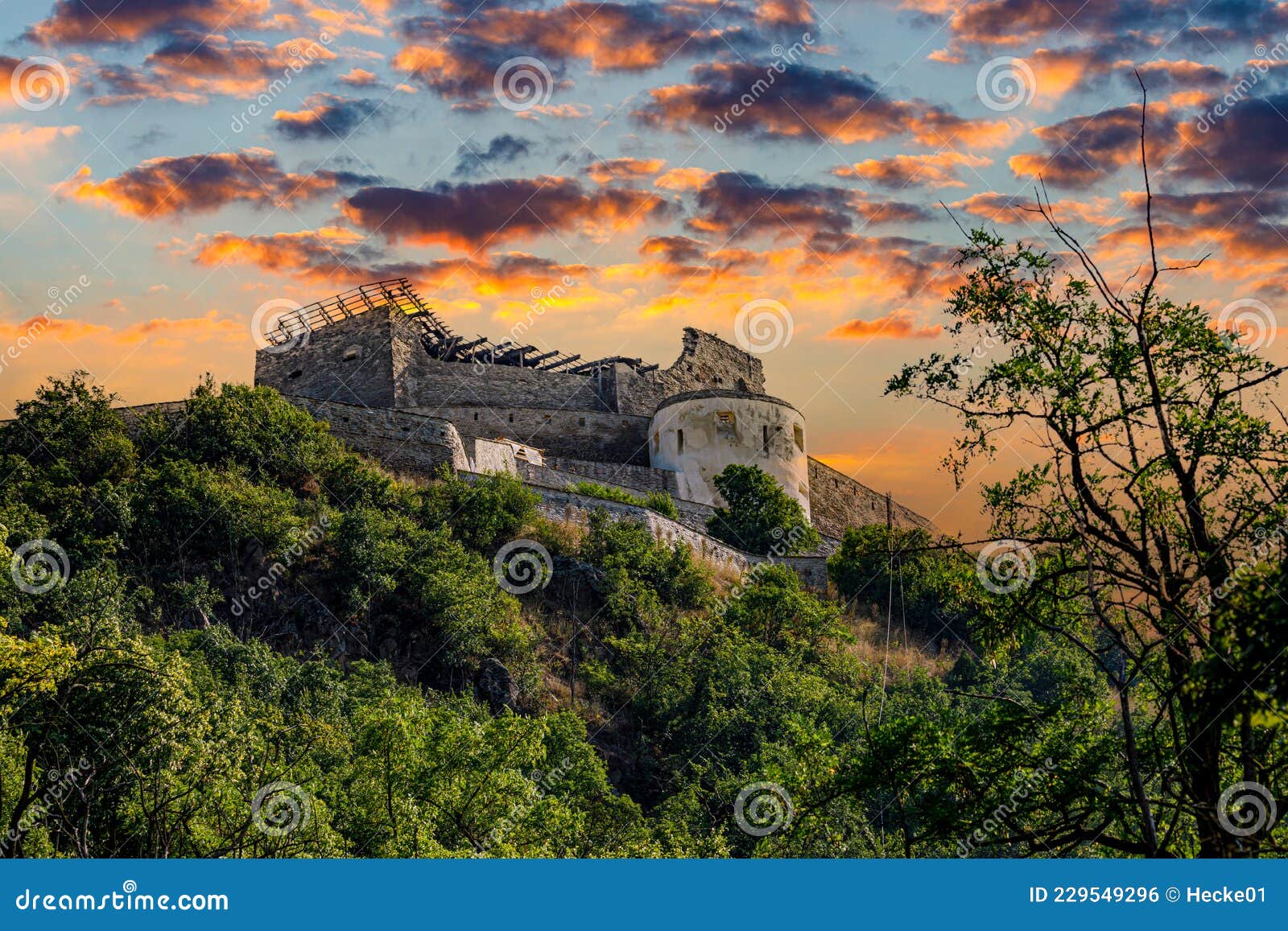 Deva Castle in Romania stock photo. Image of famous - 229549296