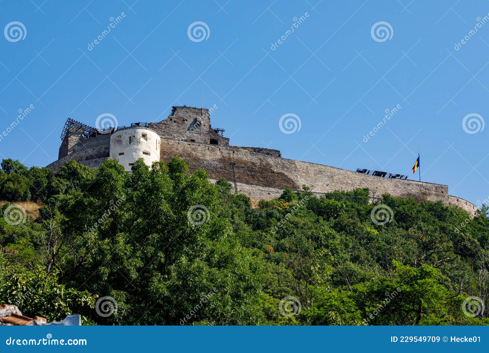 Deva Castle in Romania stock image. Image of architecture - 229549709