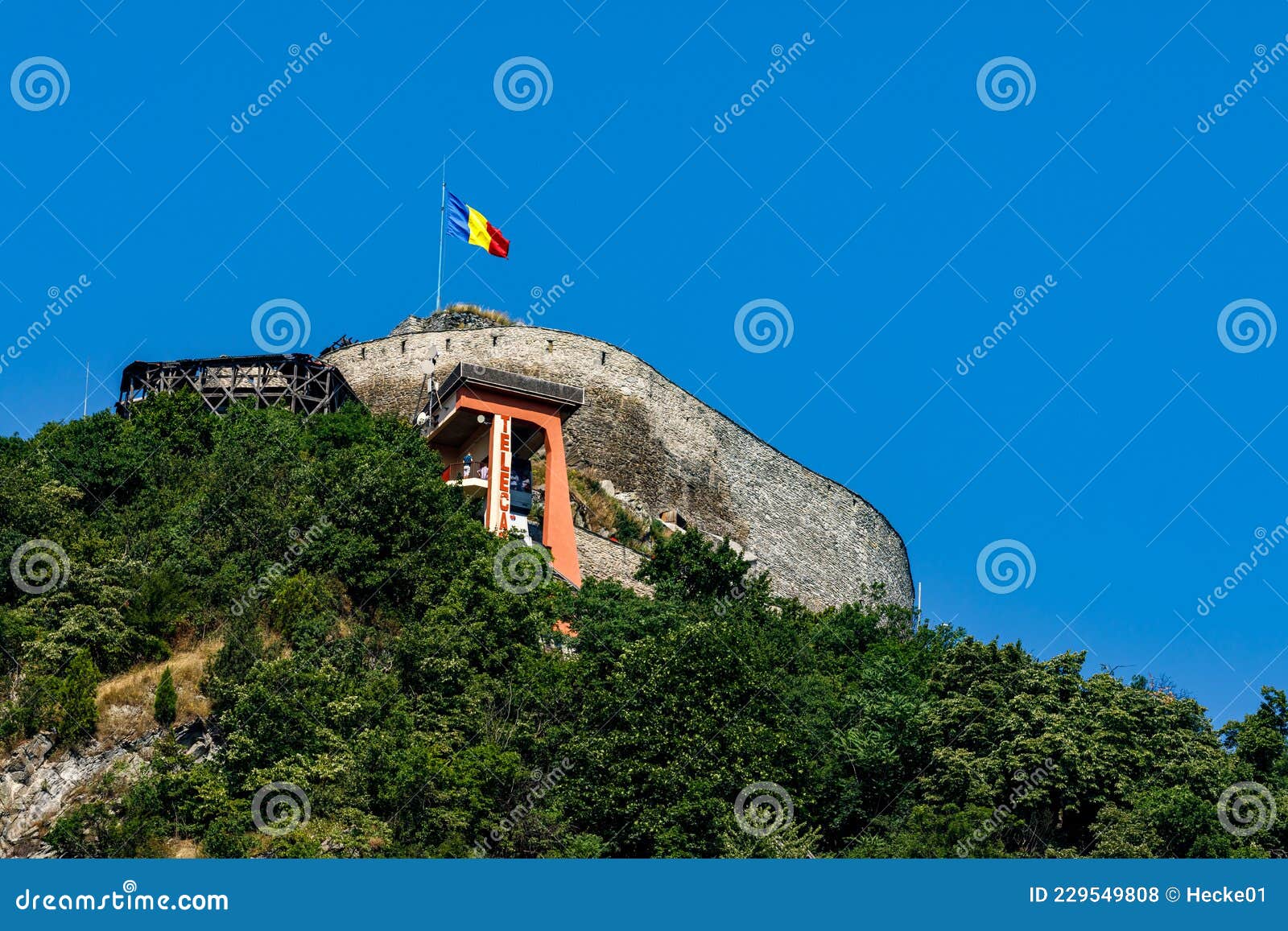 Deva Castle in Romania stock photo. Image of deva, castle - 229549808