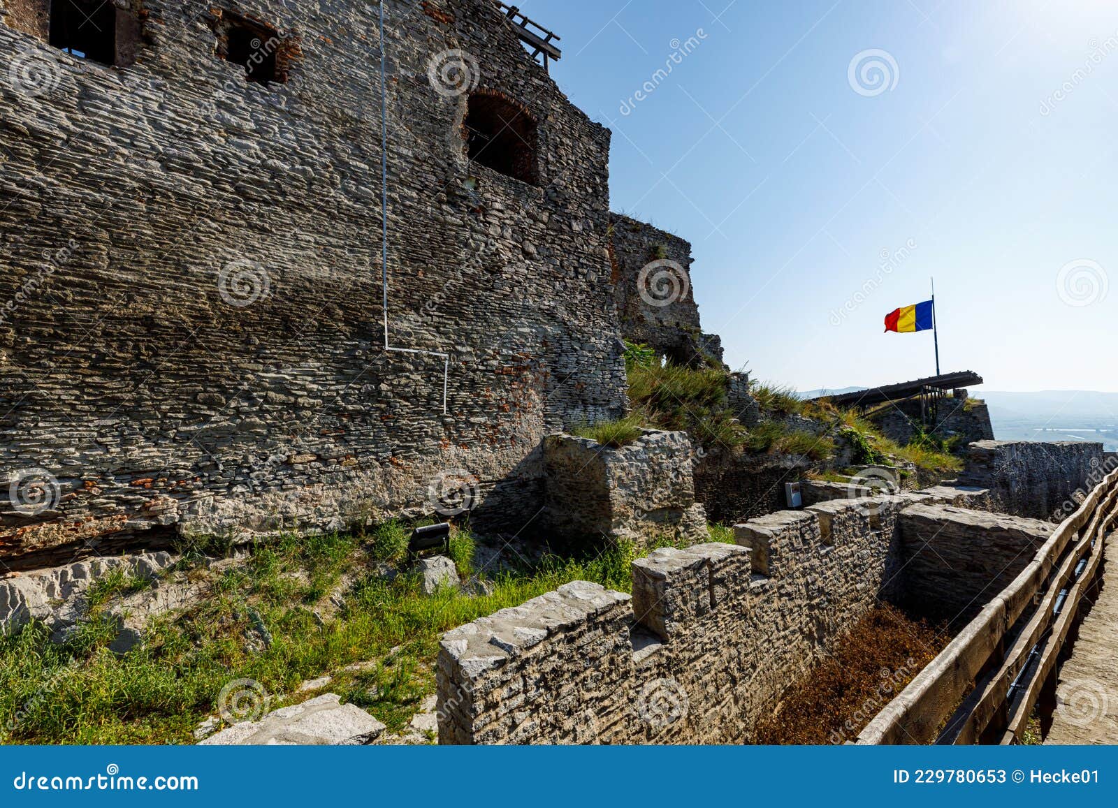 Deva Castle in Romania stock image. Image of landmark - 229780653
